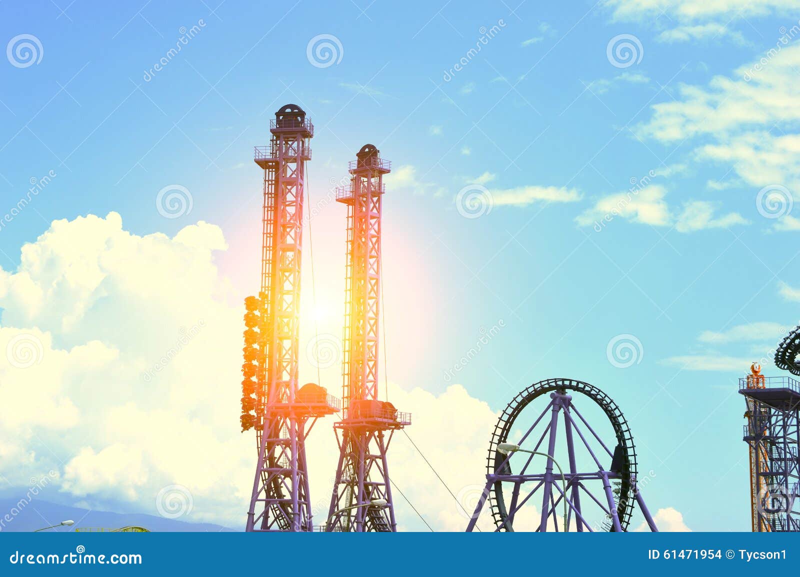 Amusement park stock photo. Image of merry, amusement - 61471954