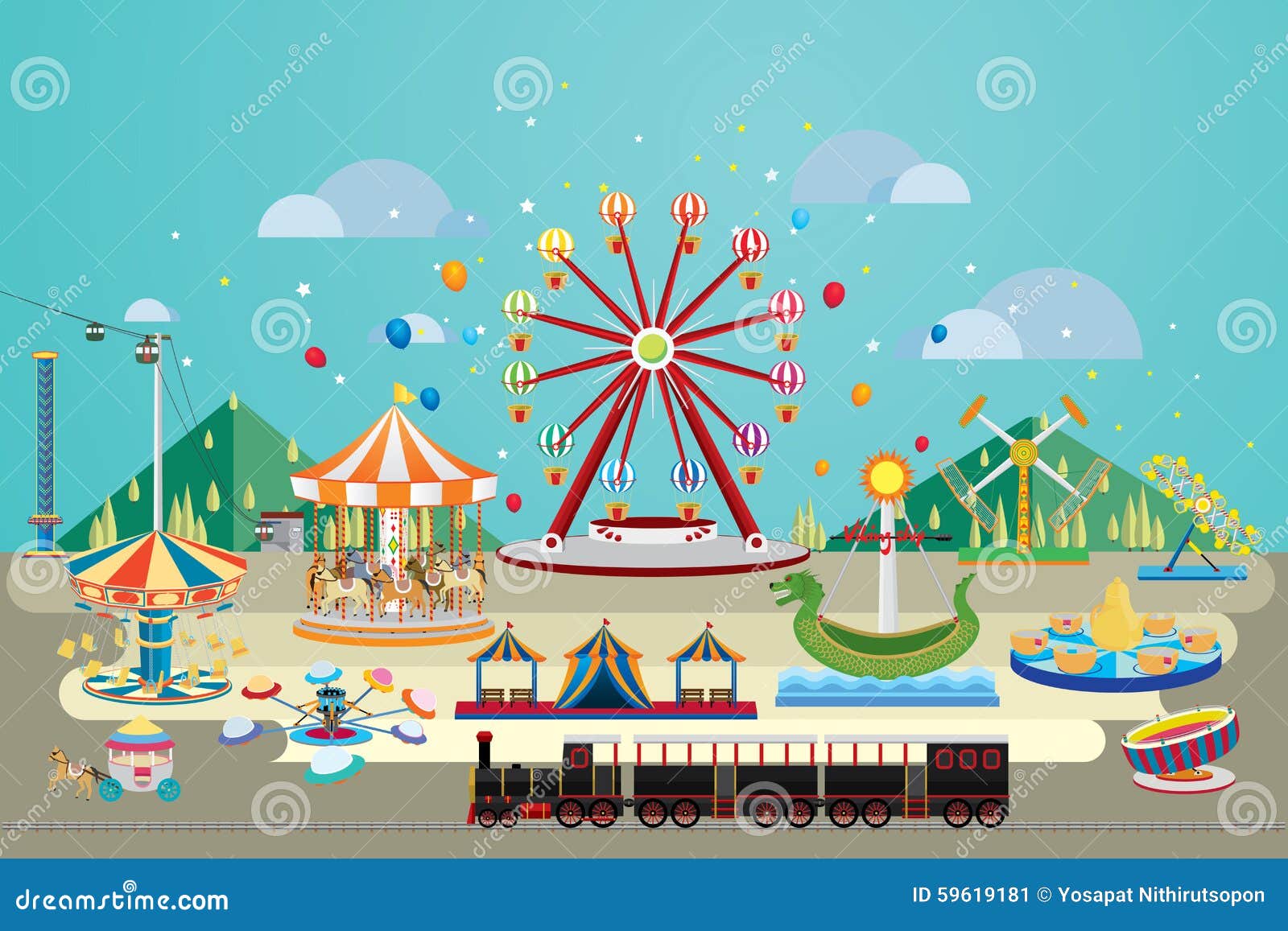 Freefall Kids Cutout Vector Illustration | CartoonDealer.com #20013220