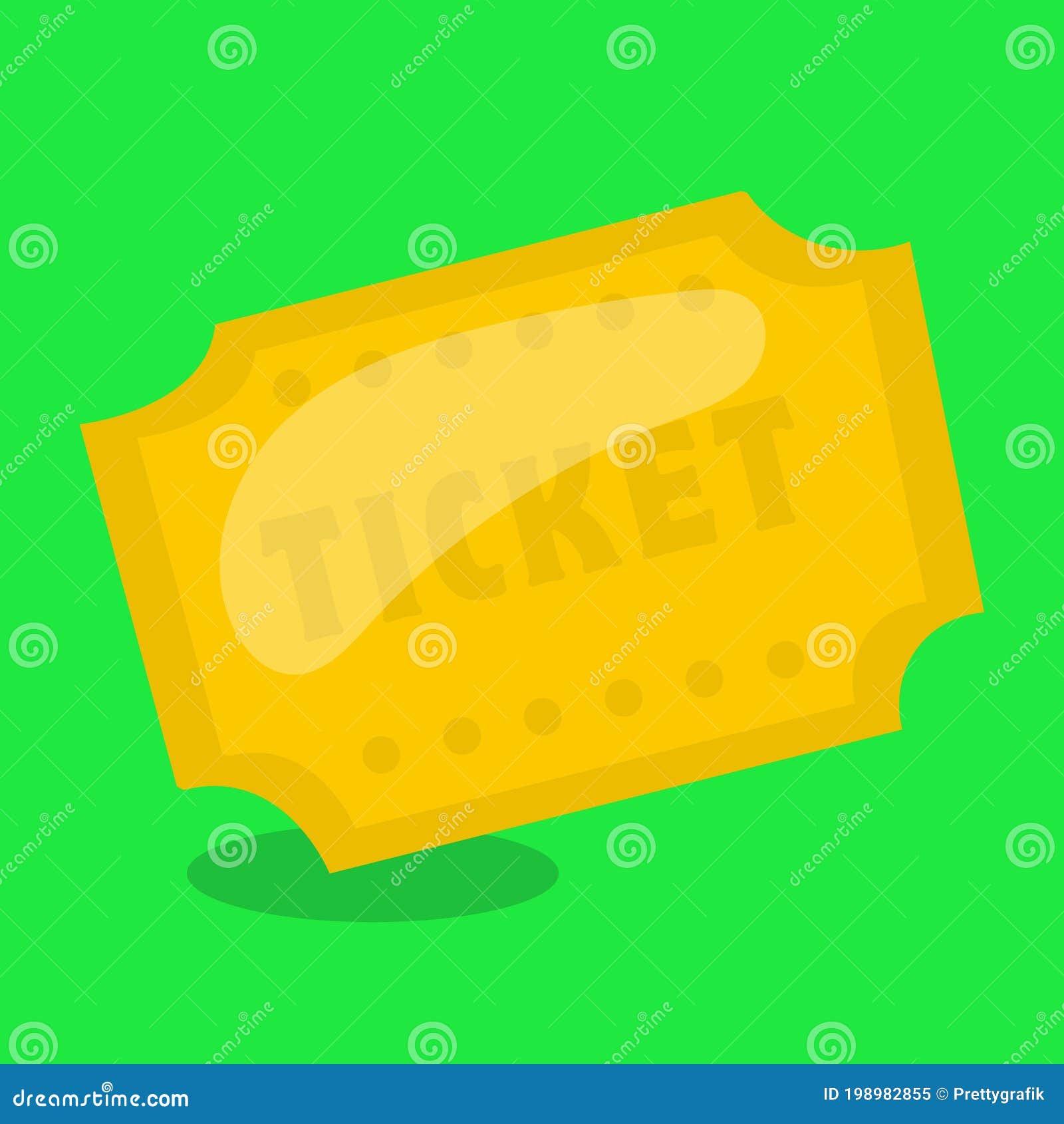 Amusement Park Yellow Ticket 14 Stock Illustration - Illustration of ...