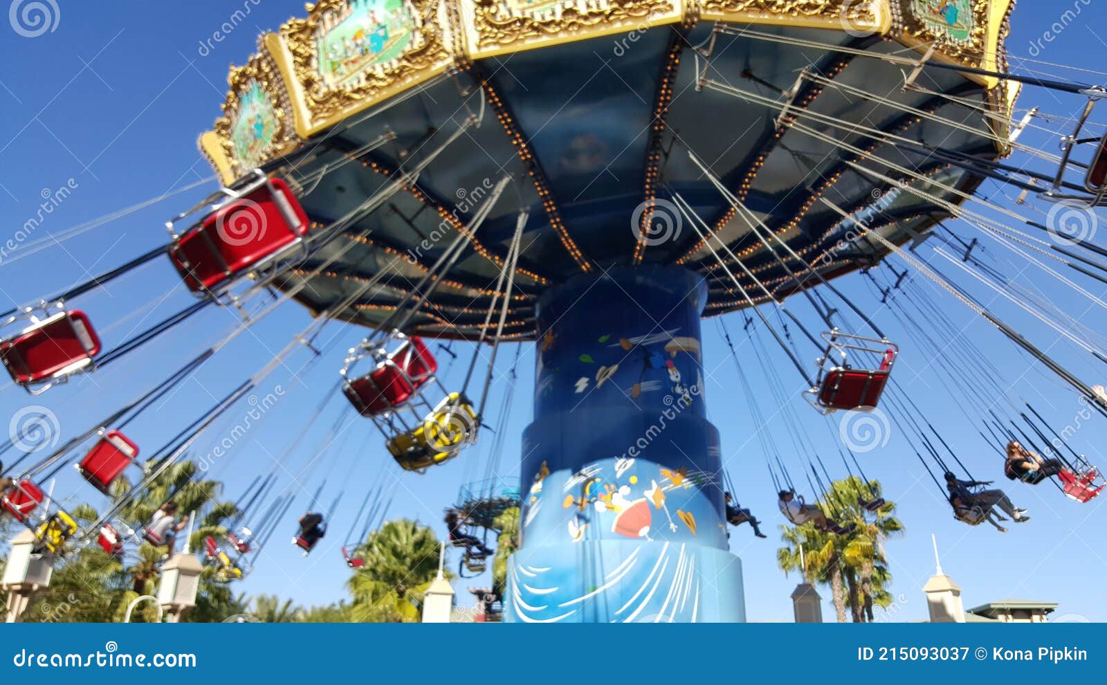 Amusement Ride, People in the Air, Sitting Swing Chairs for Fun ...