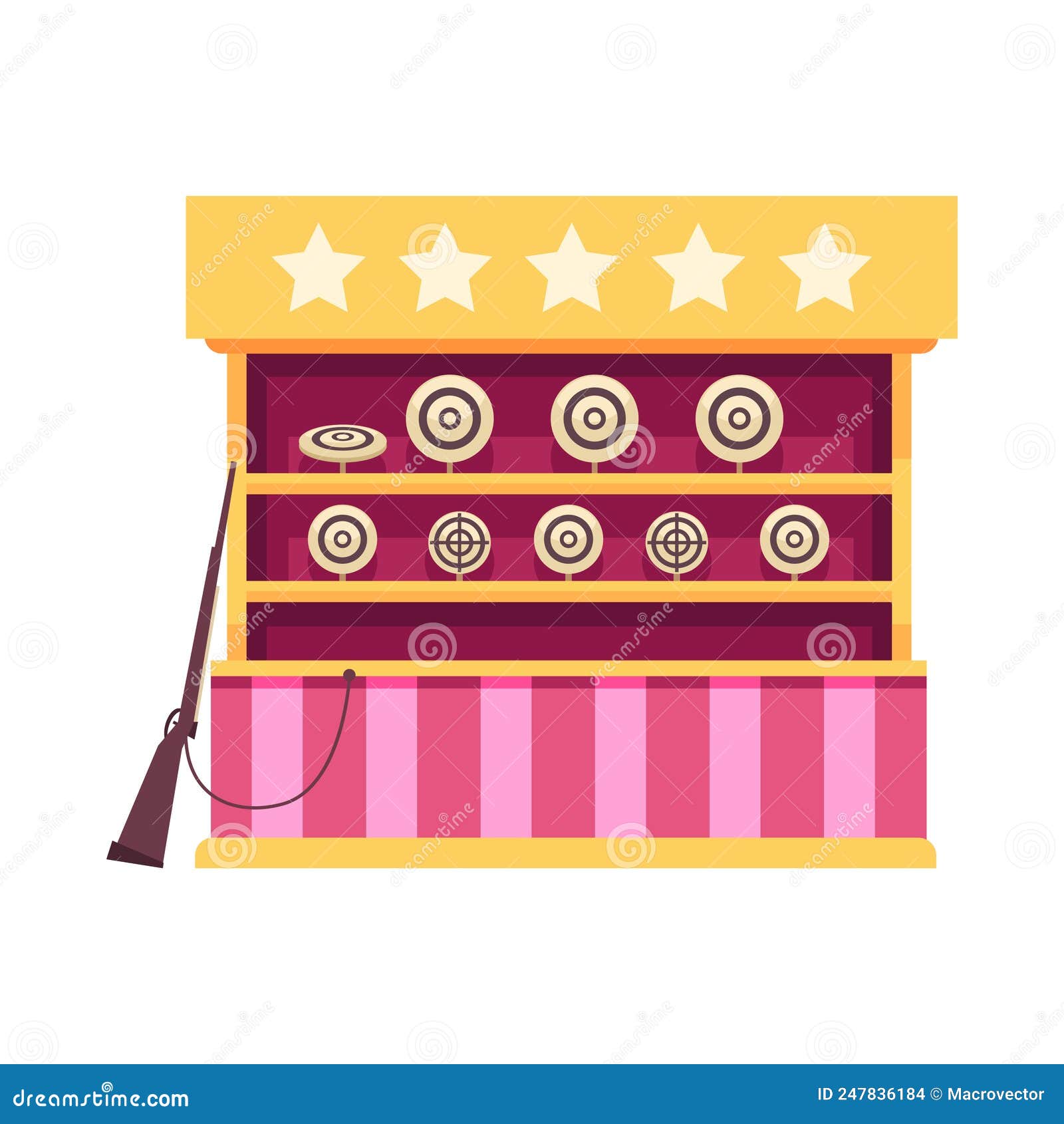 Amusement Shooting Range Composition Stock Illustration - Illustration ...