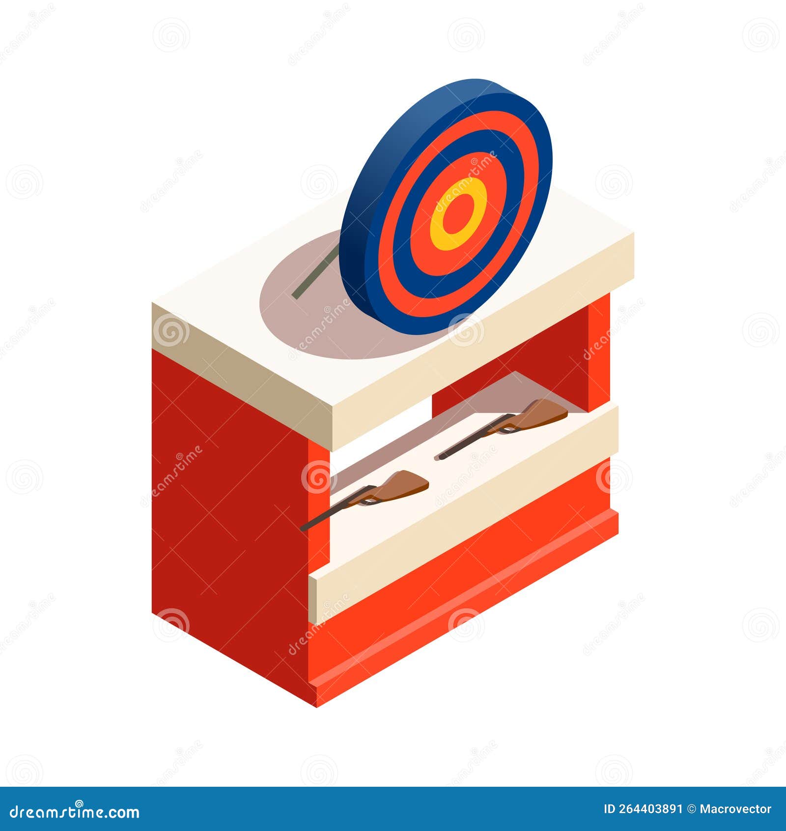 Amusement Shooting Target Composition Stock Illustration - Illustration ...