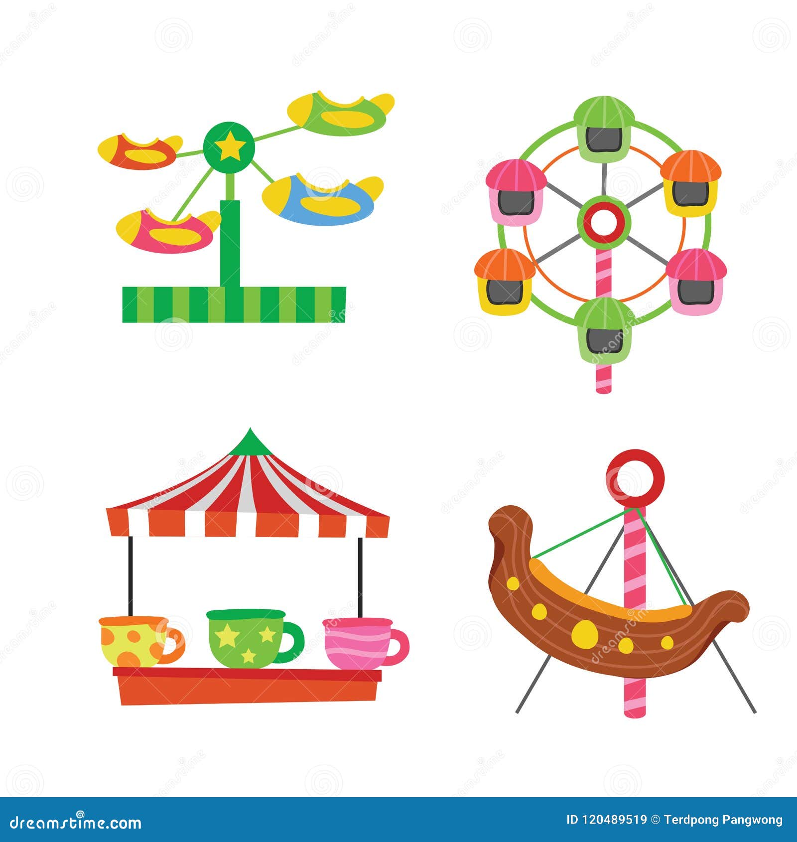 Amusement Vector Collection Design Stock Vector - Illustration of relax ...