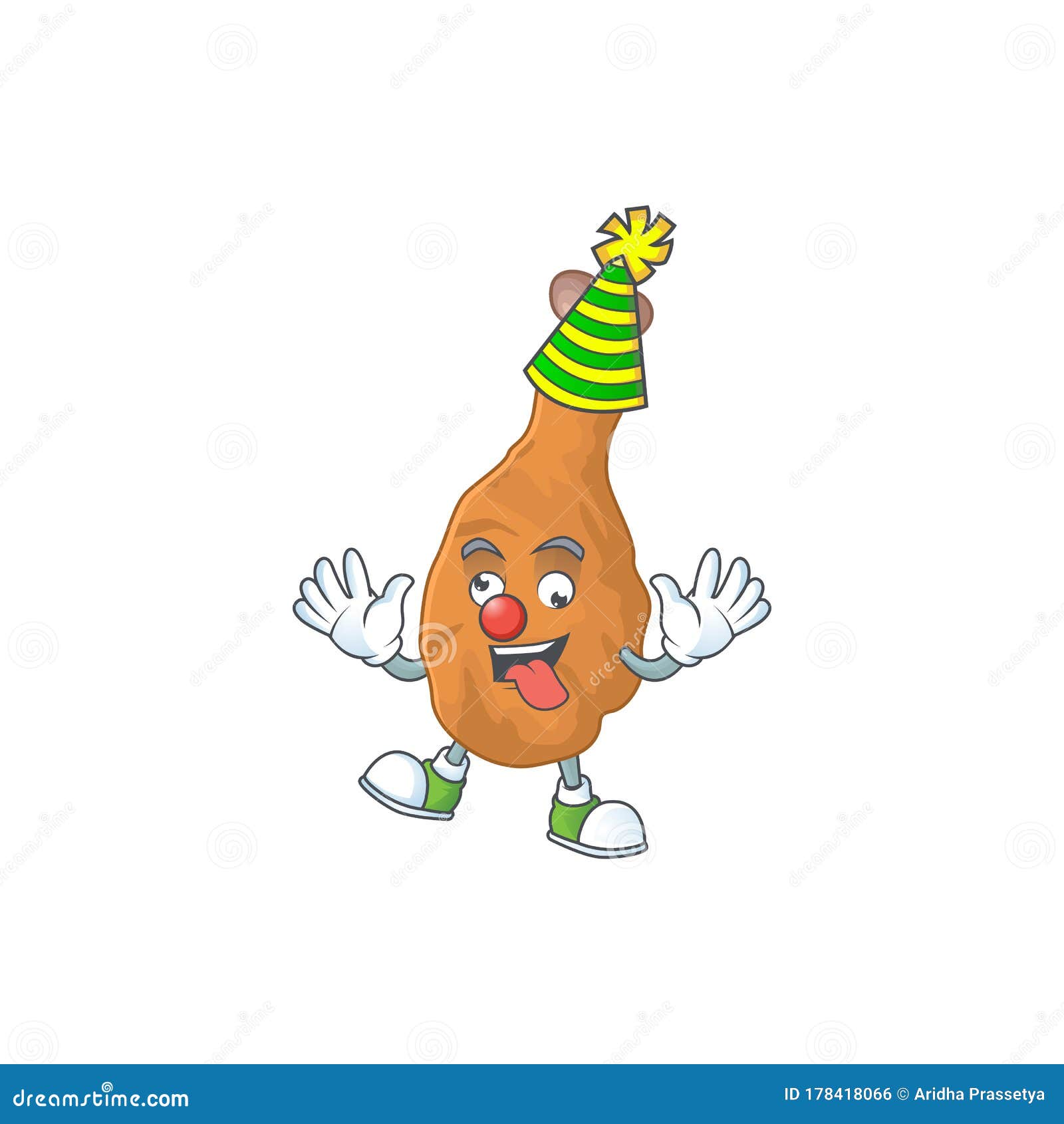 Clown Chicken Coxinha In Shape A Cartoon | CartoonDealer.com #135155935