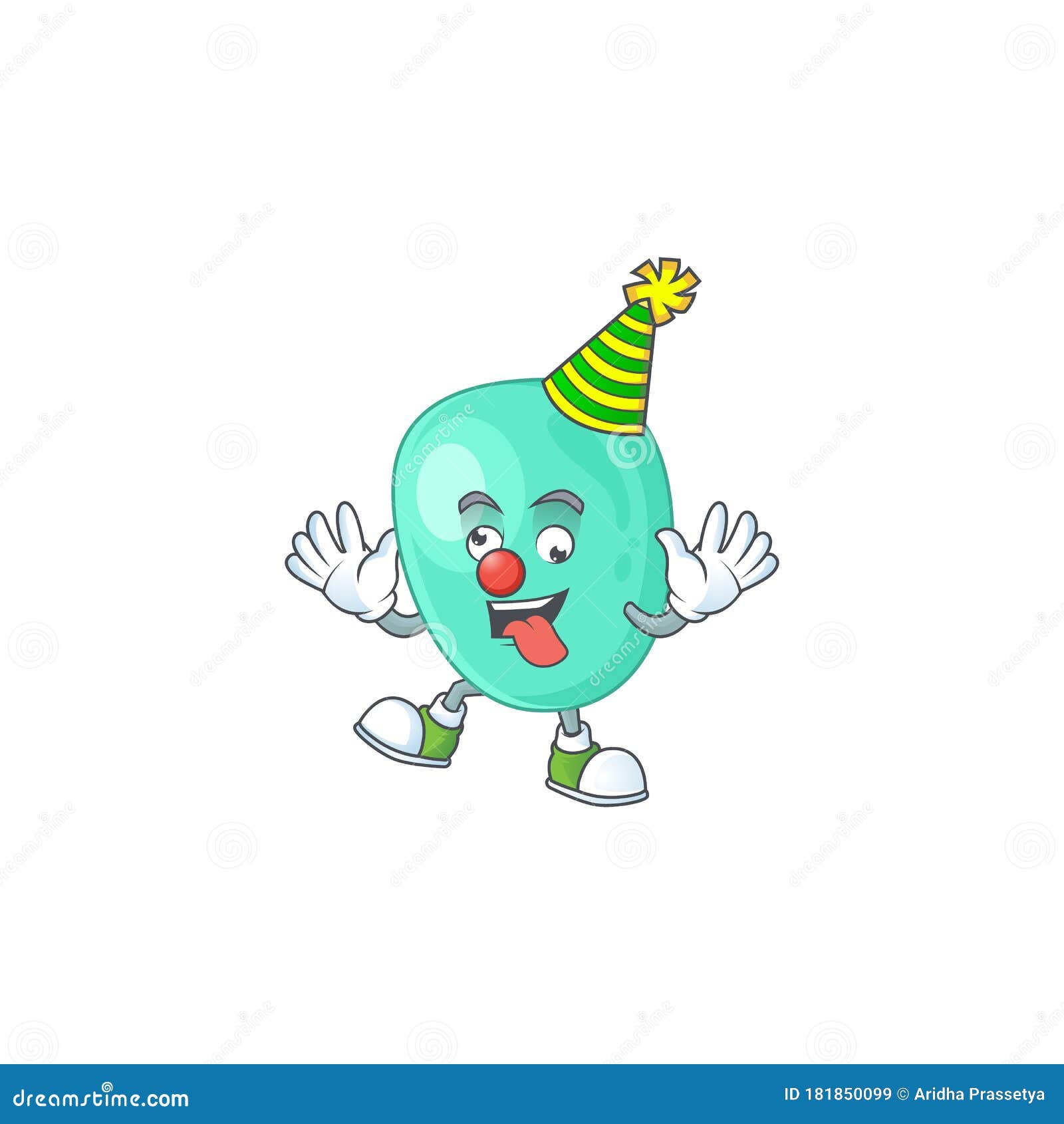 Amusing Clown Staphylococcus Aureus Cartoon Character Mascot Style ...