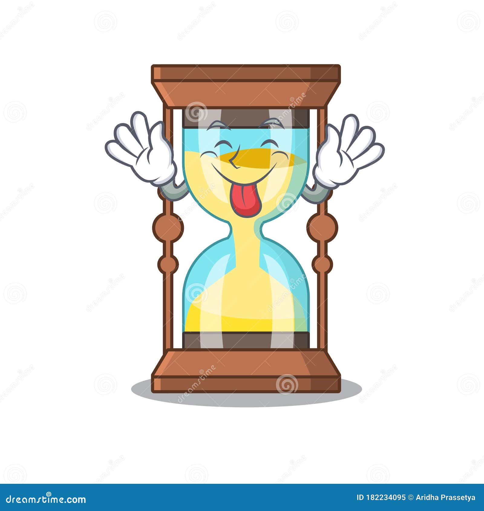 An Amusing Face Chronometer Cartoon Design with Tongue Out Stock Vector ...