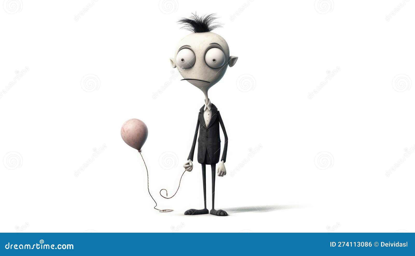 Amusing Funny Single Character, on White Isolated Background, Stock ...
