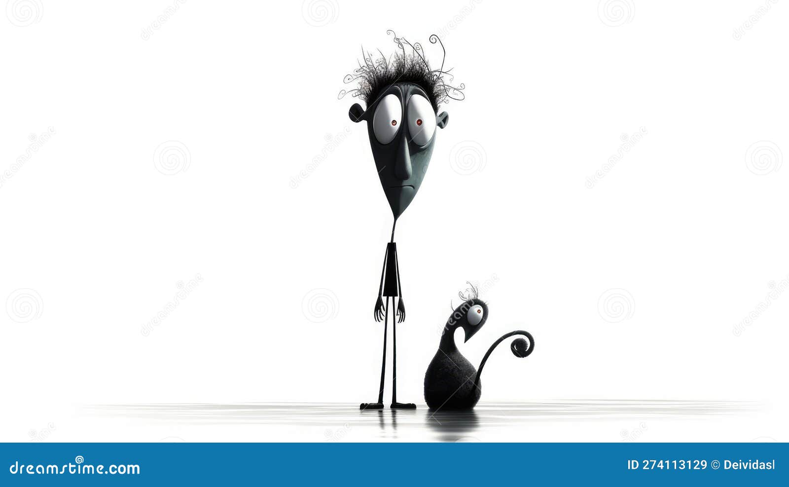 Amusing Funny Single Character, on White Isolated Background, Stock ...