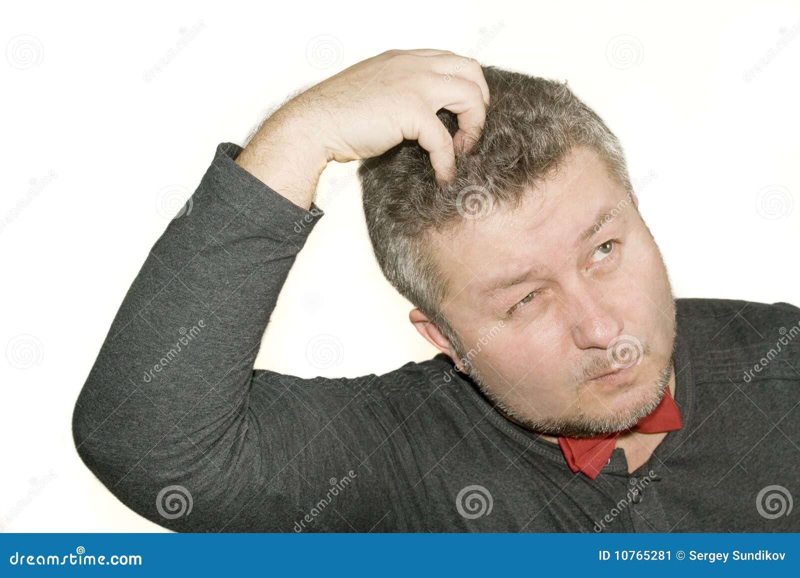 Amusing Men is Tryin To Consider Stock Image - Image of head, gray ... Amusing Men is Tryin To Consider Stock Image - Image of head, gray ...