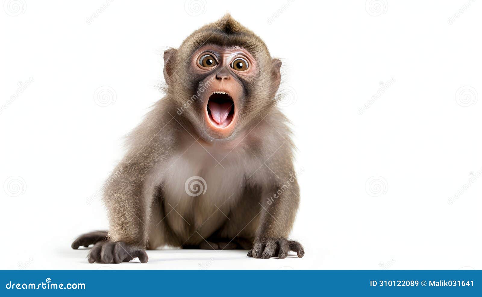 An Amusing Monkey Making Funny Faces Stock Illustration - Illustration ...