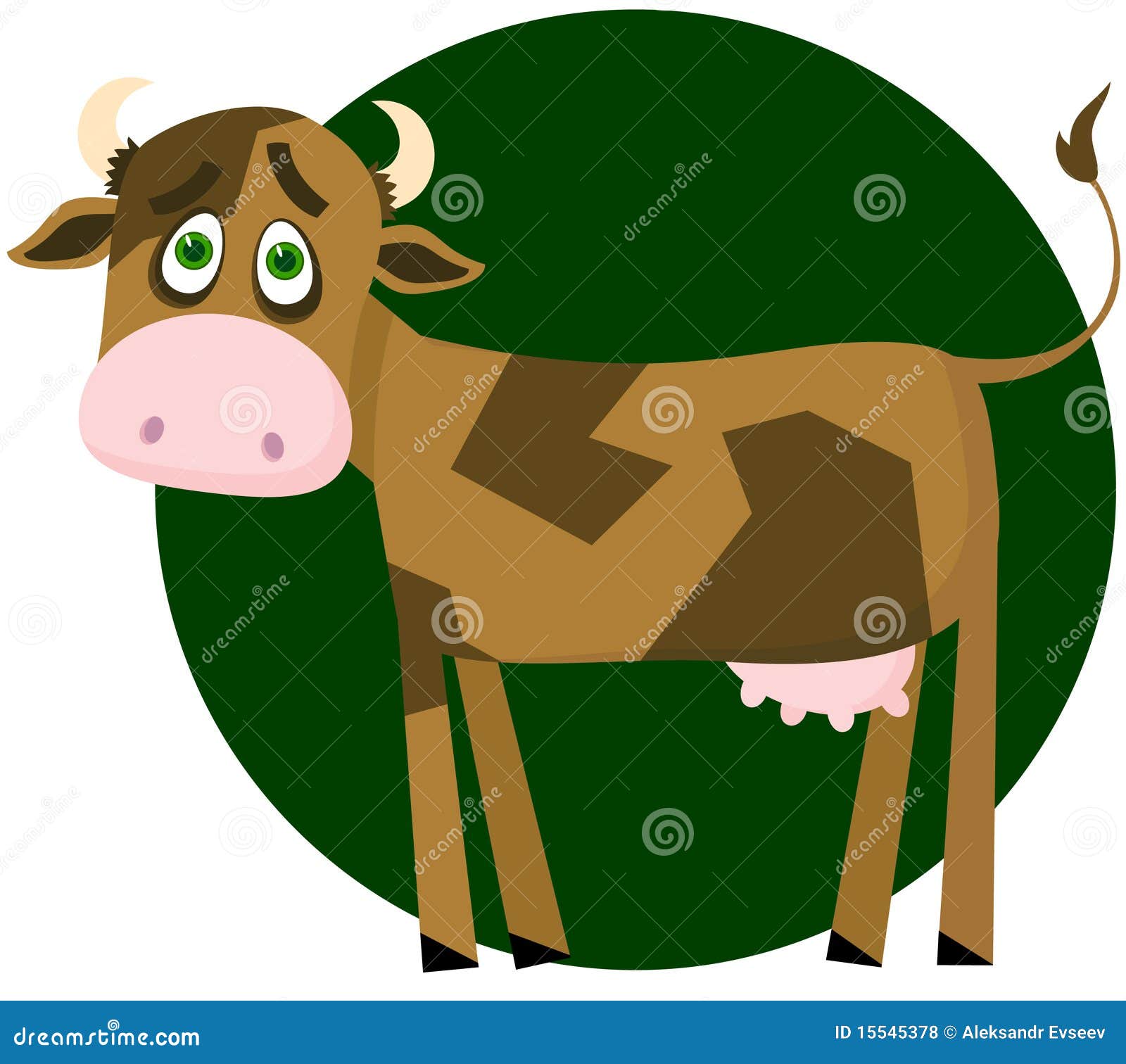Amusing, sad cow stock vector. Illustration of nature - 15545378