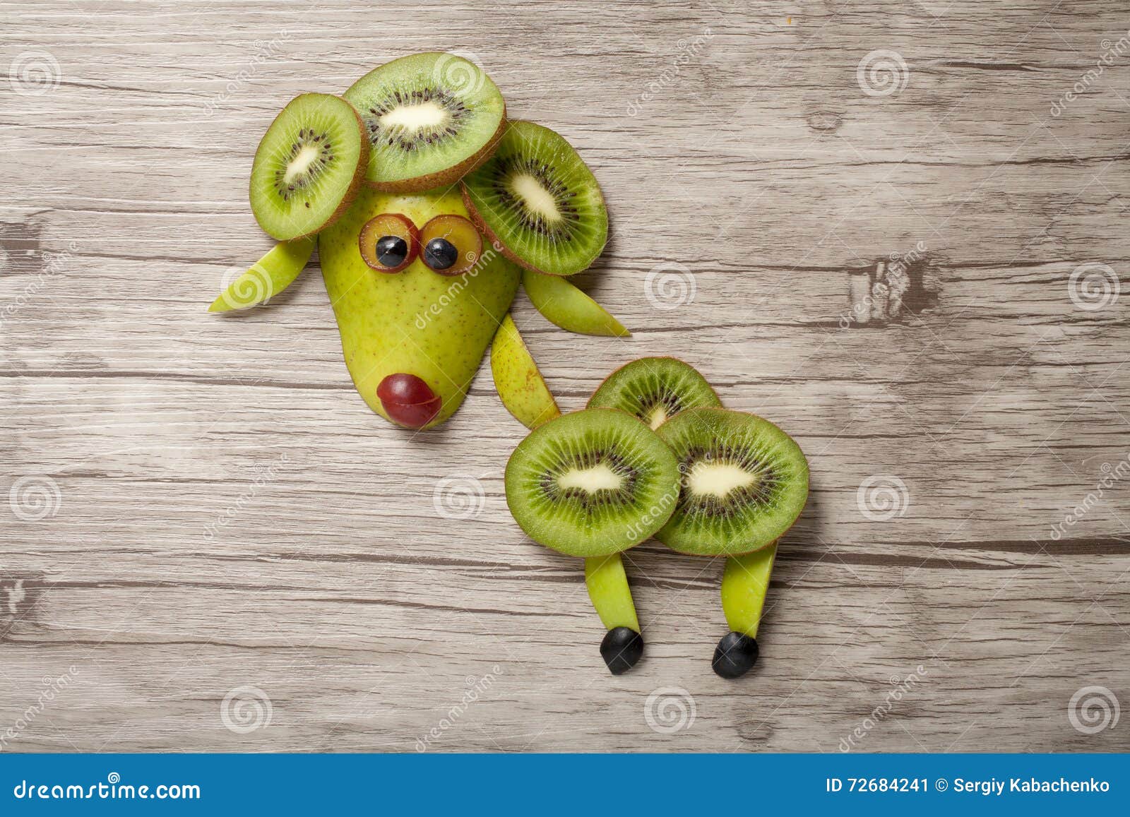 Amusing Sheep Made of Fruits Stock Image - Image of plank, cook: 72684241