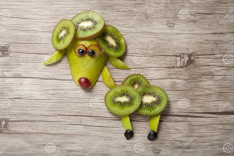 Amusing Sheep Made of Fruits Stock Image - Image of plank, cook: 72684241