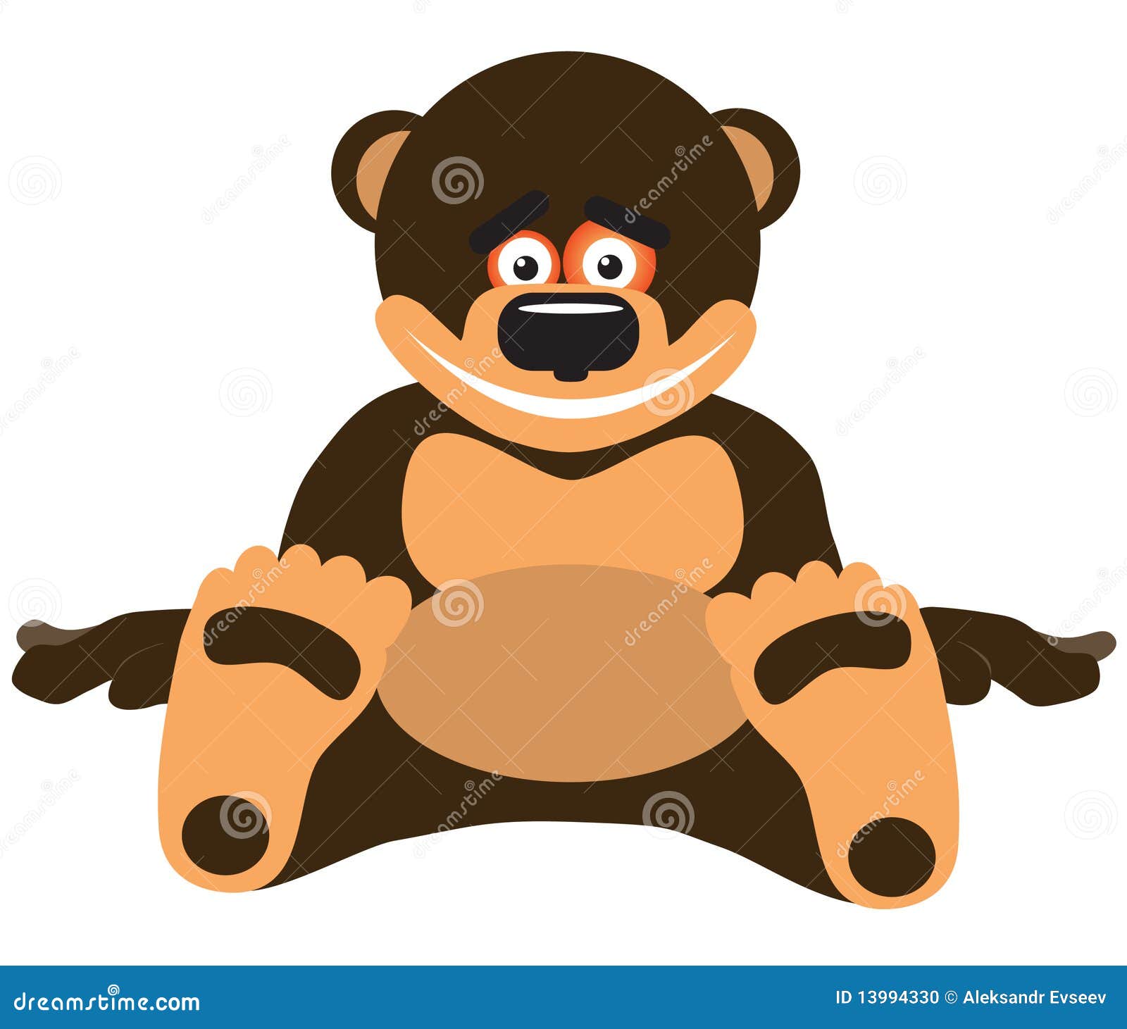 Amusing, Smiling Bear. Vector Illustration Stock Vector - Illustration ...