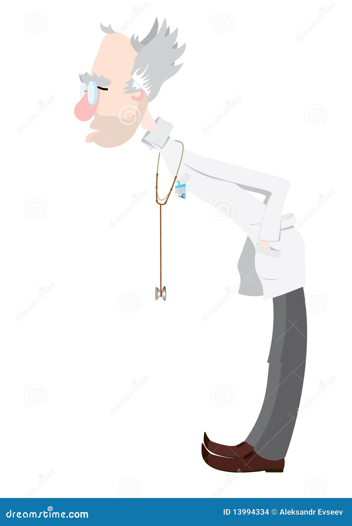 The amusing, tired doctor stock vector. Illustration of doctor - 13994334