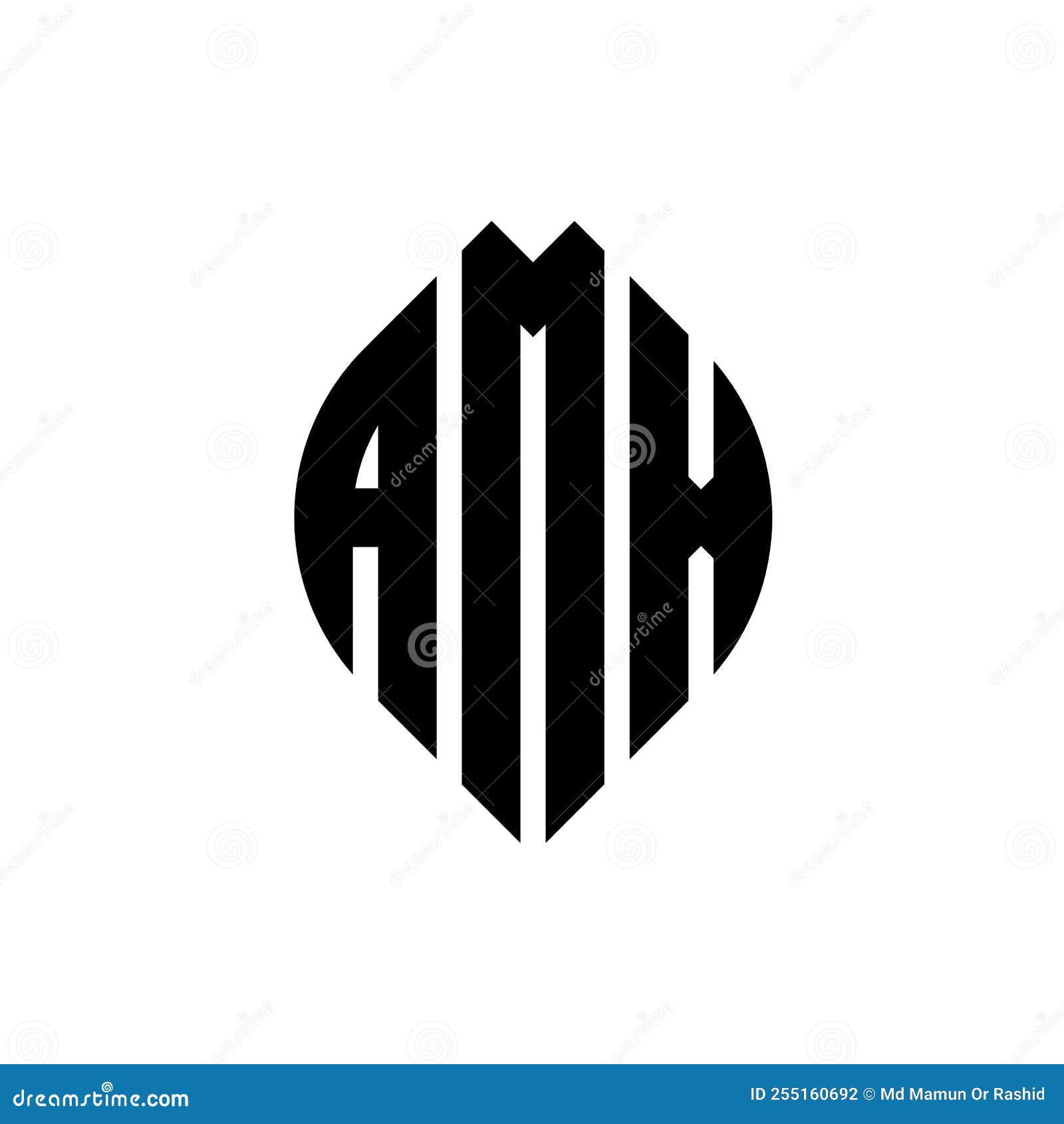 AMX Circle Letter Logo Design with Circle and Ellipse Shape. AMX ...