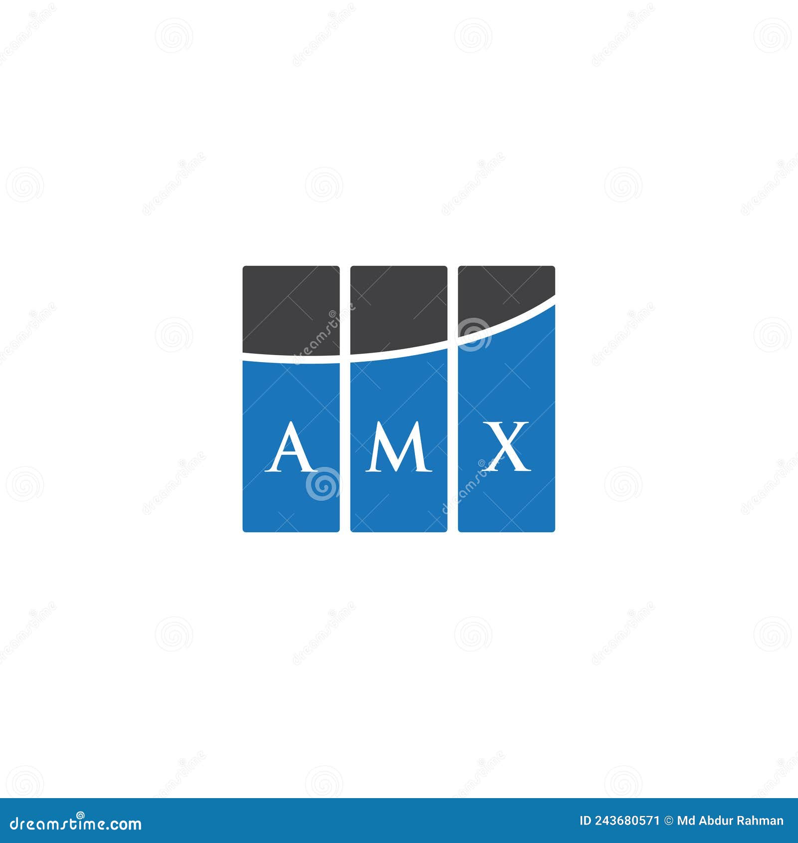 AMX Letter Logo Design on Black Background. AMX Creative Initials ...