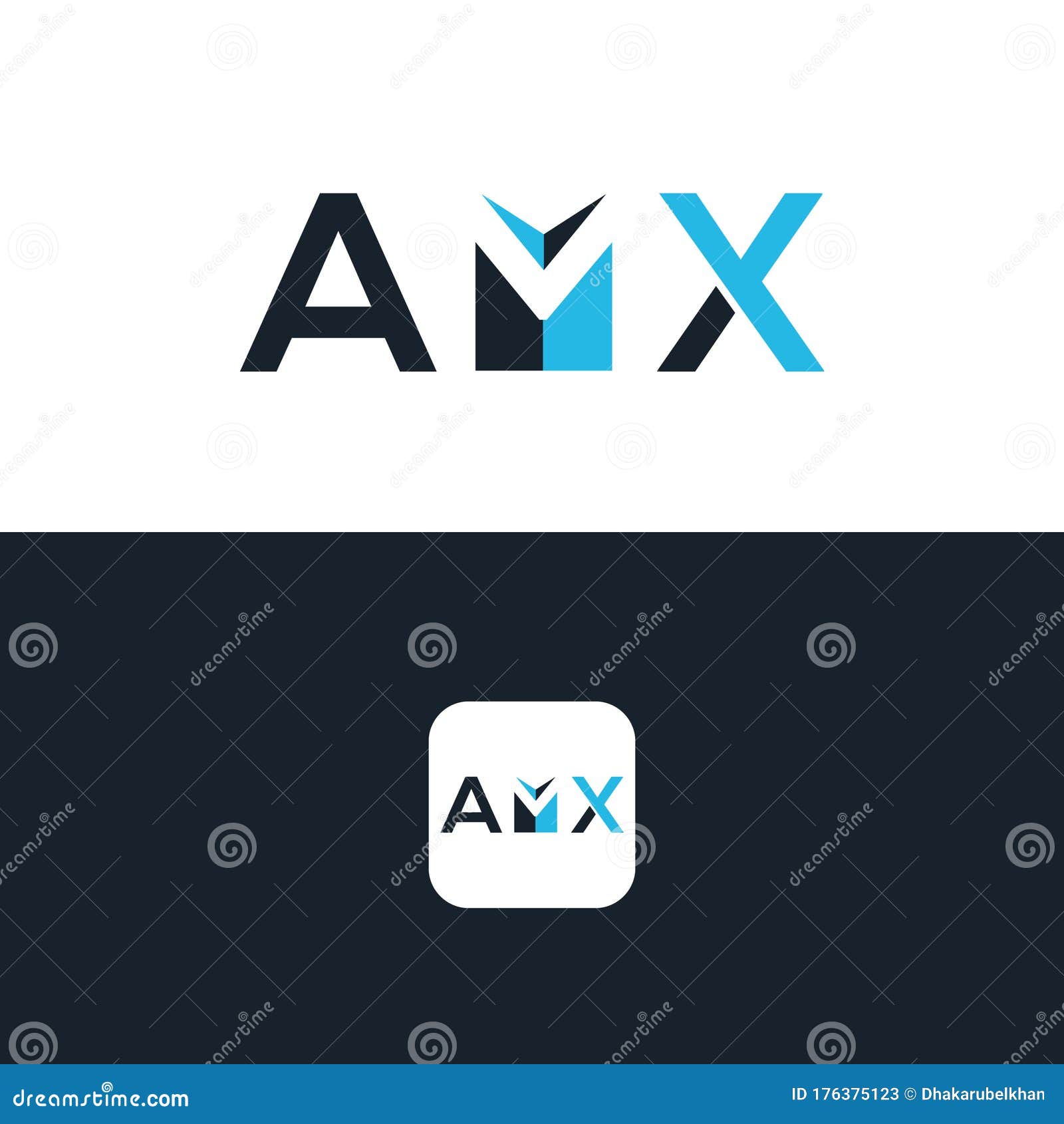 AMX Letter Logo Template Vector Design Stock Vector - Illustration of ...