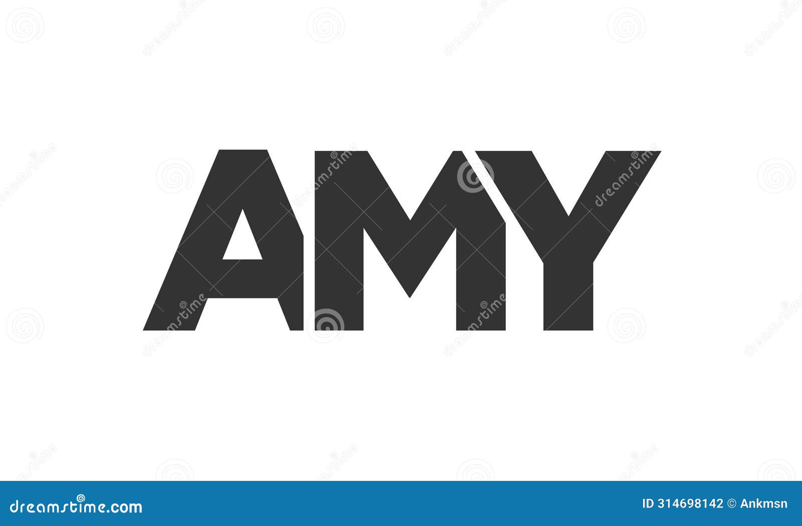 AMY Logo Design Template With Strong And Modern Bold Text. Initial ...
