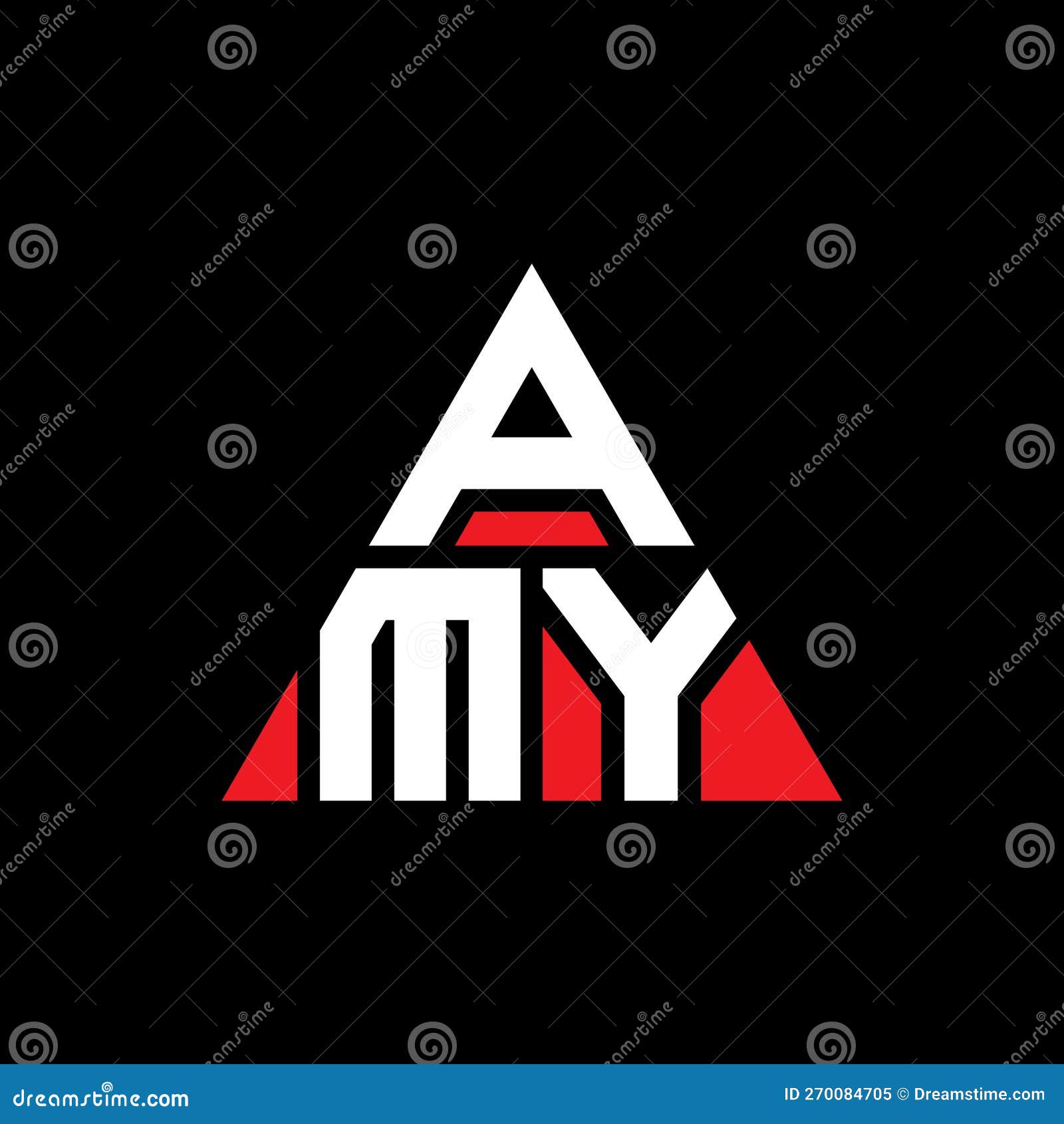 AMY Triangle Letter Logo Design with Triangle Shape. AMY Triangle Logo ...