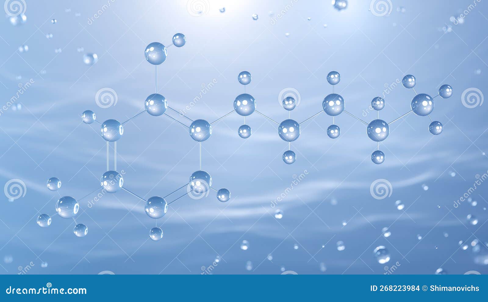 Amylmetacresol Molecular Structure, 3d Model Molecule, C12h18o ...