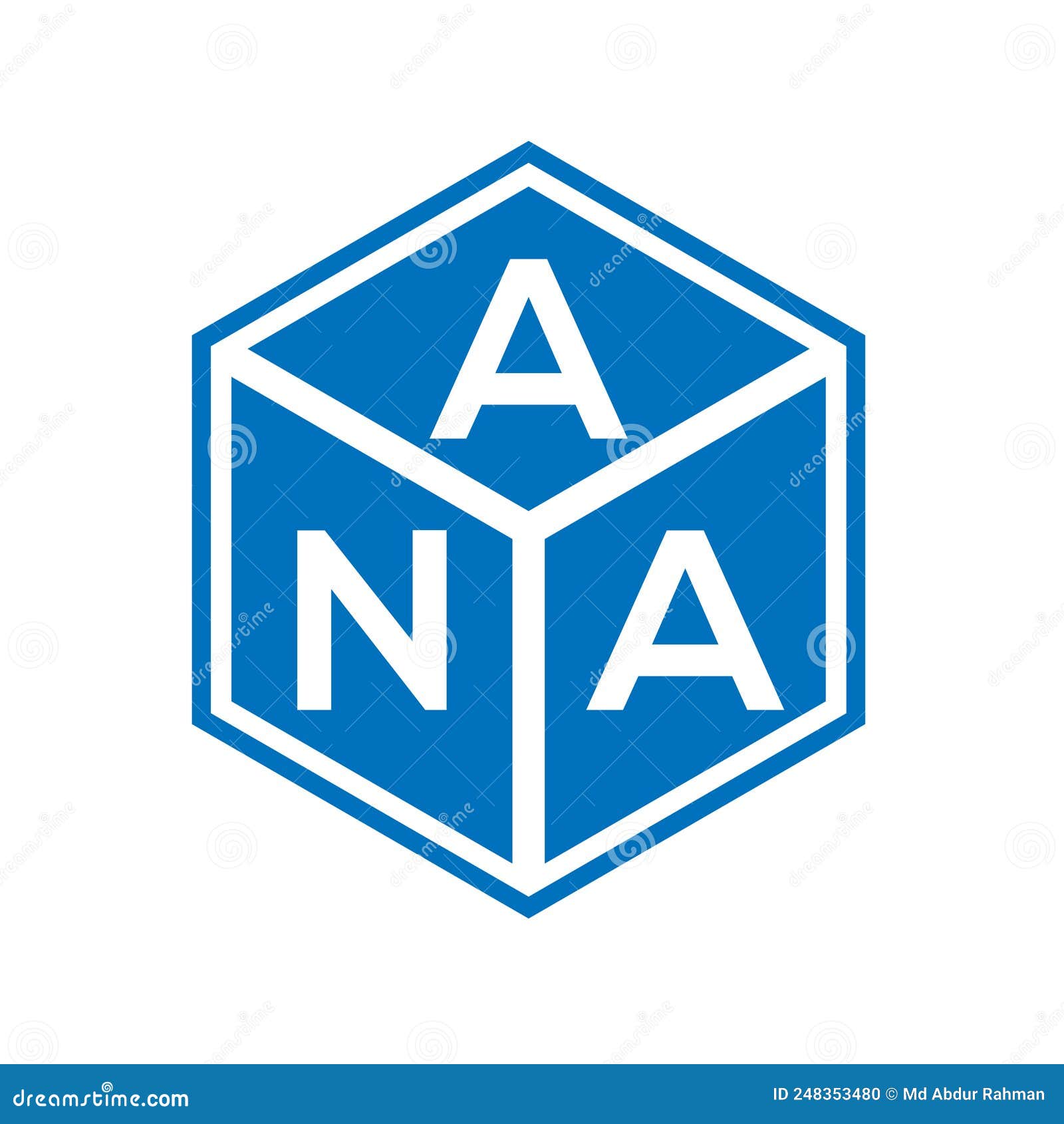 ANA Letter Logo Design On Black Background. ANA Creative Initials ...