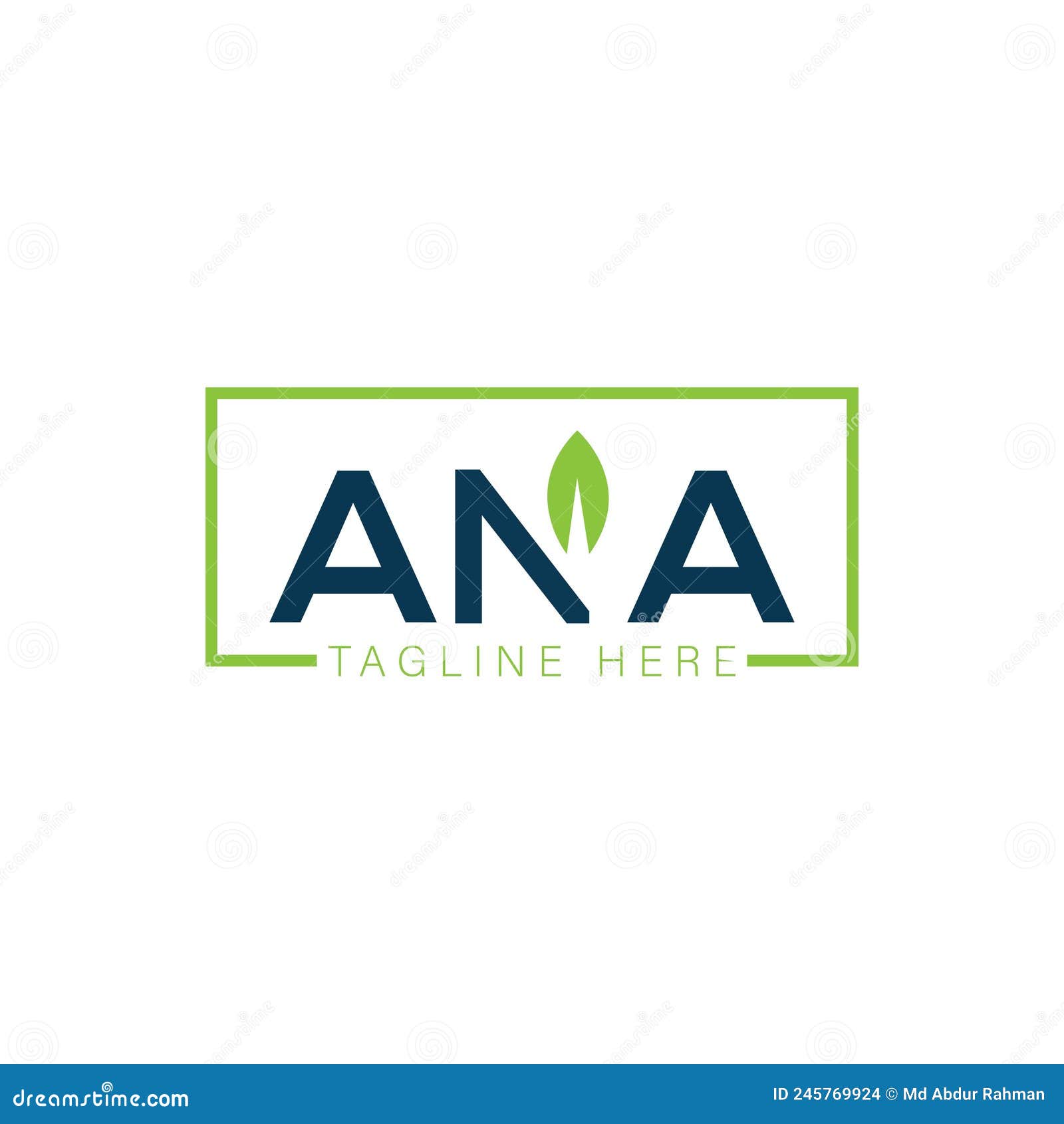 ANA Letter Logo Design on WHITE Background. ANA Creative Initials ...