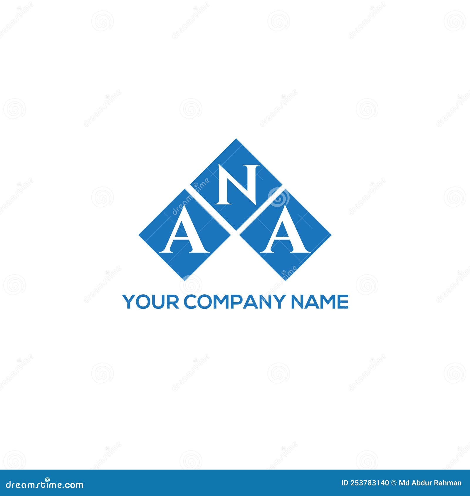 ANA Letter Logo Design on WHITE Background. ANA Creative Initials ...