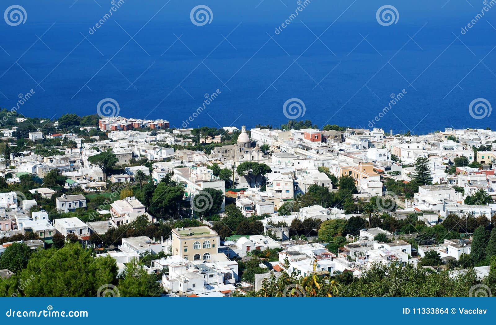 Anacapri at Capri Island Panorama Stock Photo - Image of ocean, capri ...