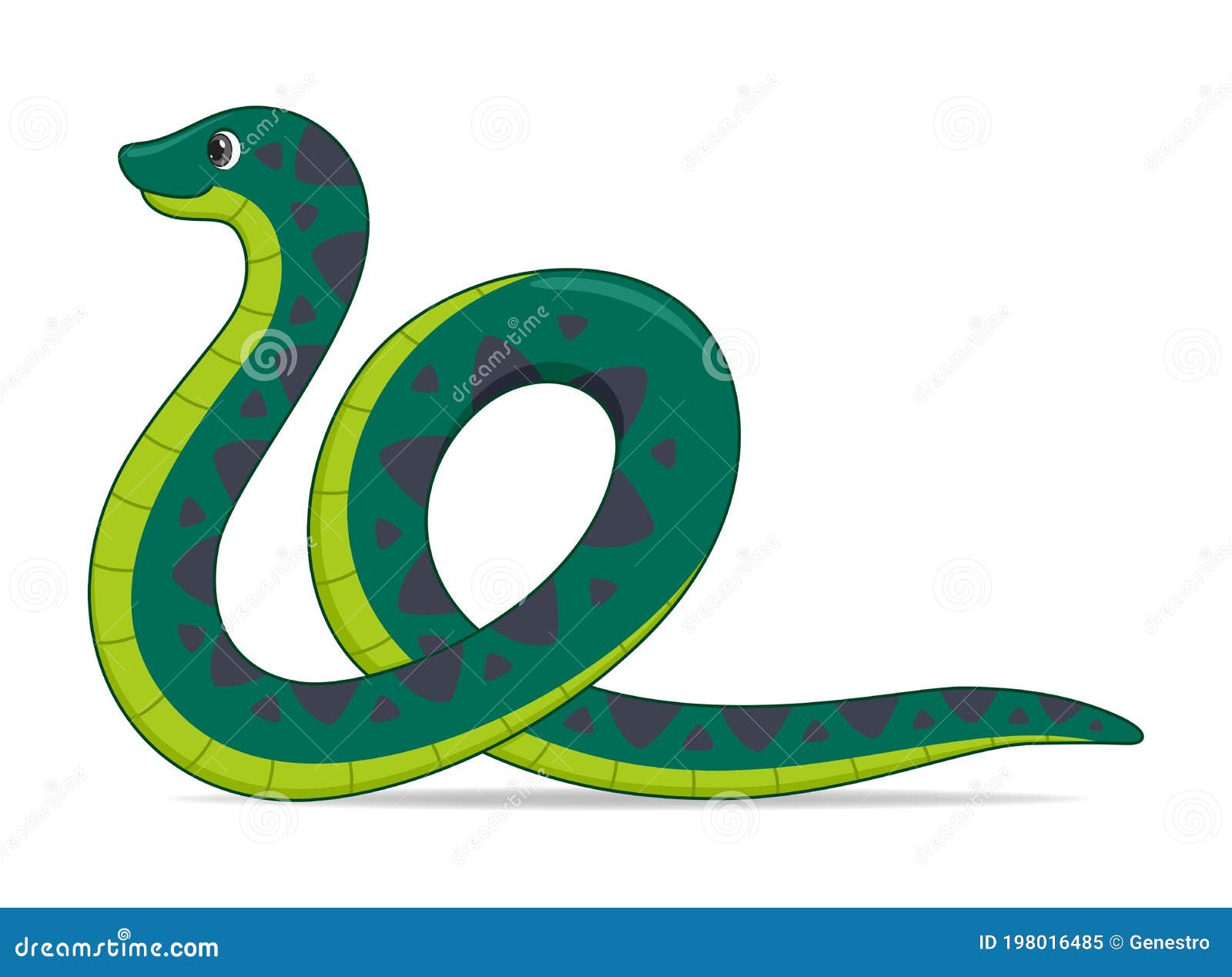 Happy Anaconda Cartoon Character | CartoonDealer.com #195263537