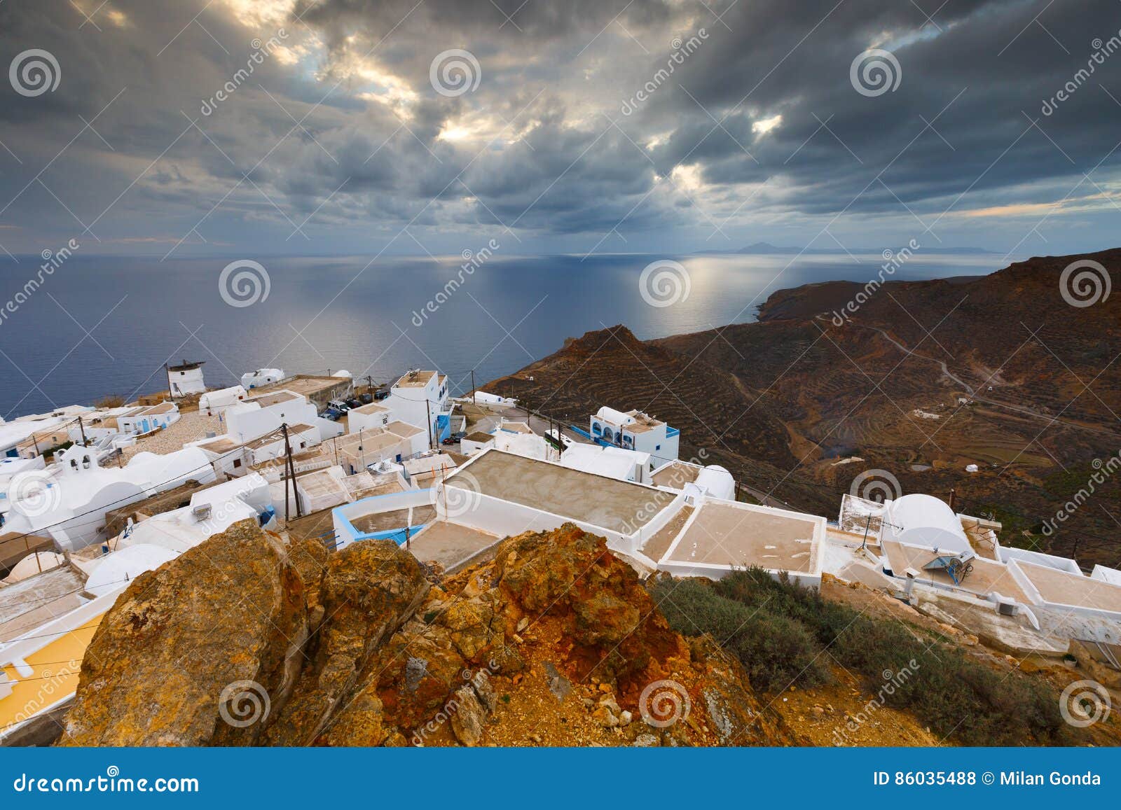 Anafi island. editorial stock photo. Image of island - 86035488