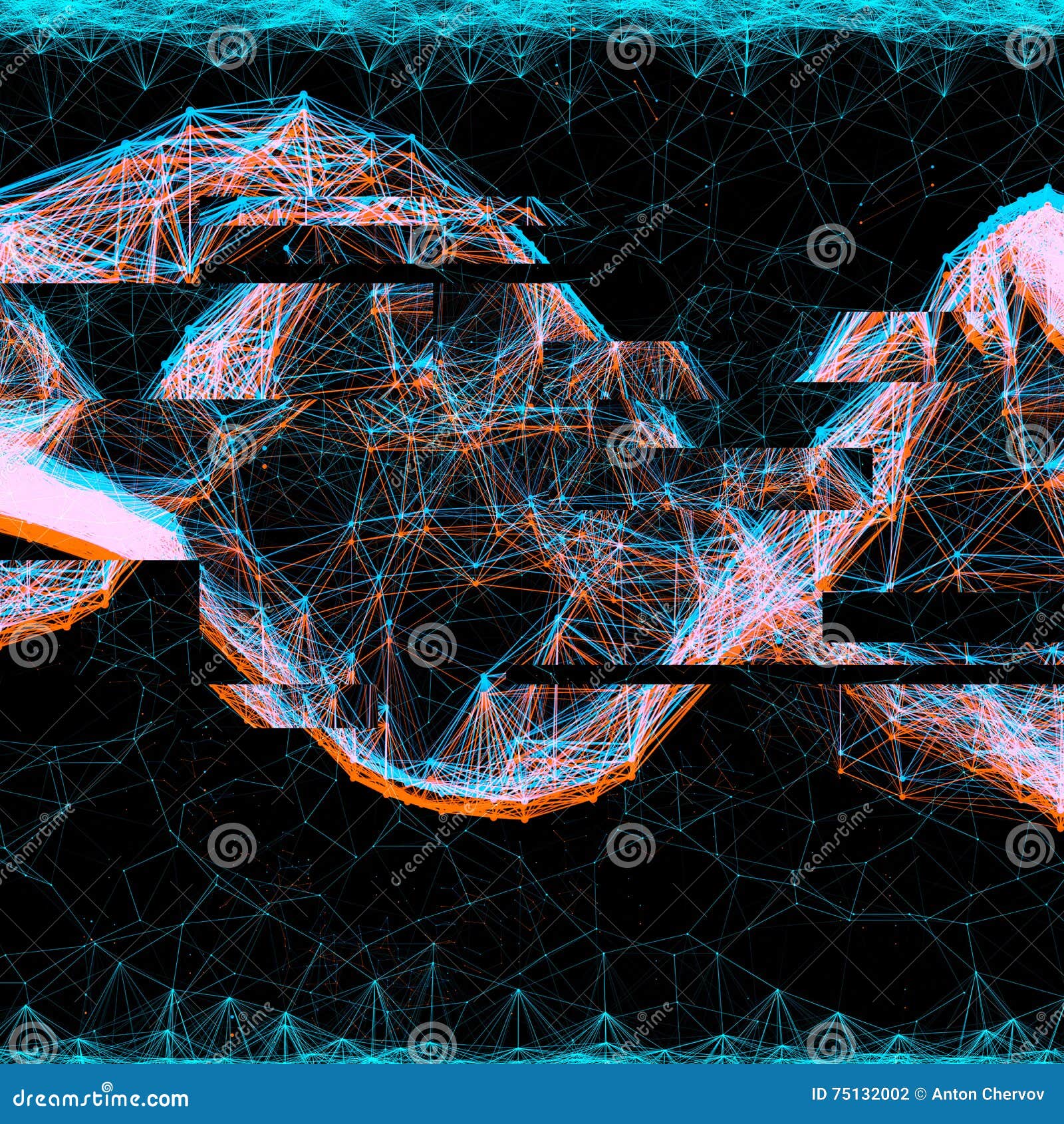 Glitch Effect Letter A, Colored Spectrum Overlay Effect. Vector Slant ...