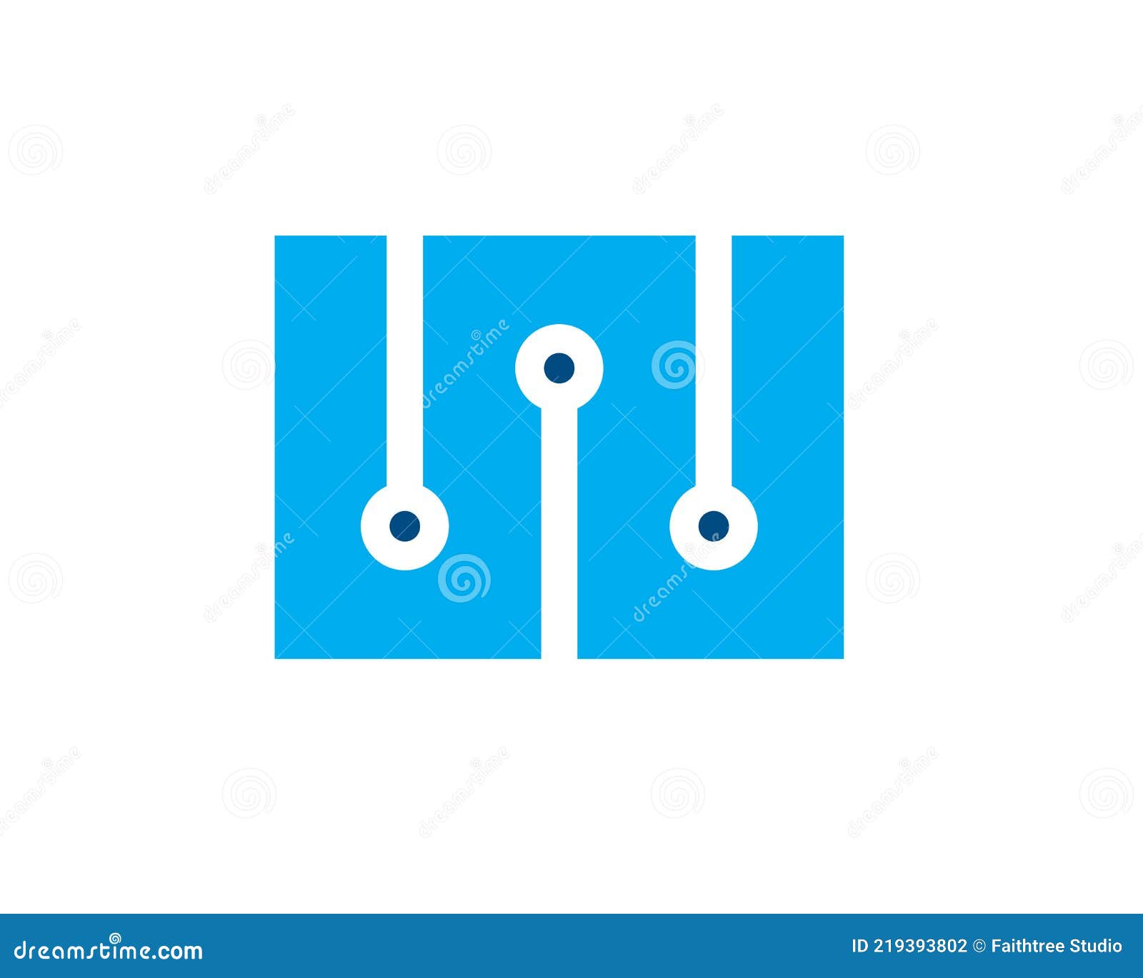 Anagram of Initial Letter W Connect Logo Stock Vector - Illustration of ...