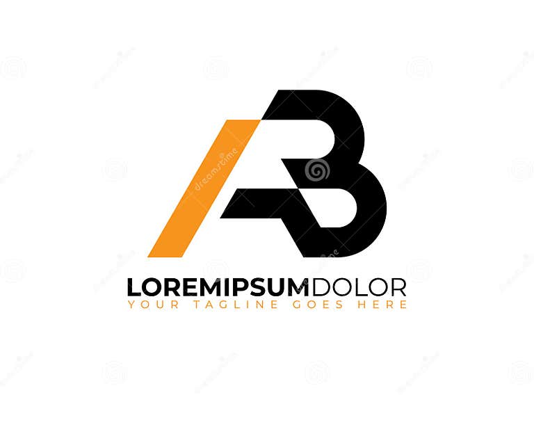 Anagrama Monogramo De Letra a B En Forma Triangular Ilustración del Vector - Ilustración de ...