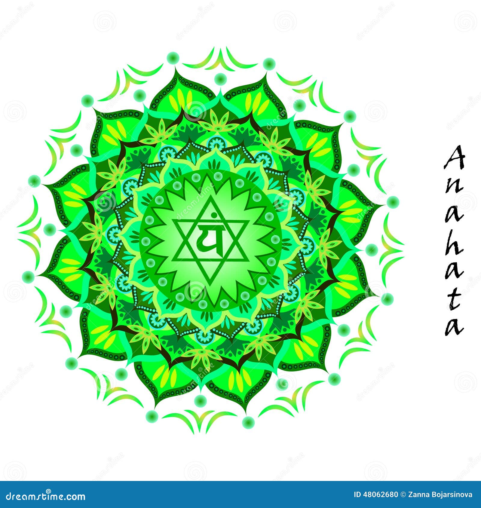 Anahata chakra stock vector. Illustration of icon, feel - 48062680