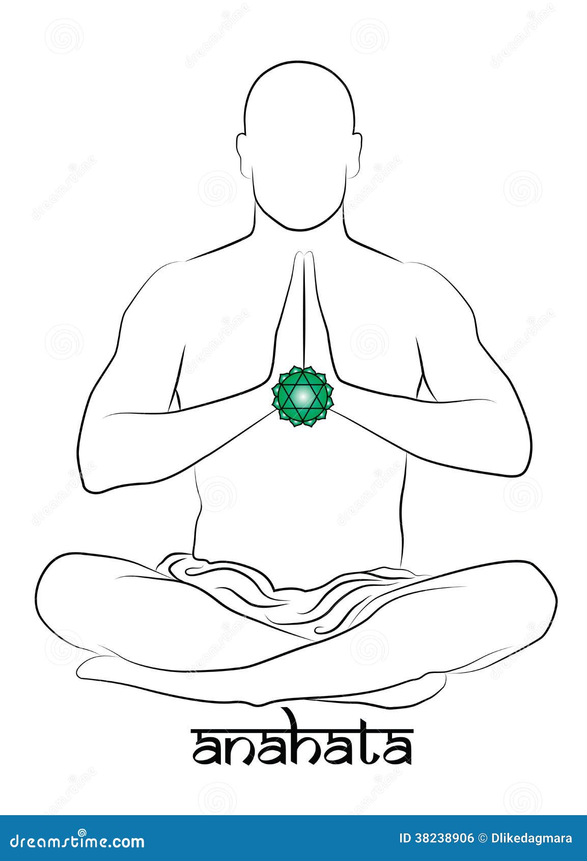 Anahata Chakra Representation Stock Illustration - Illustration of ...