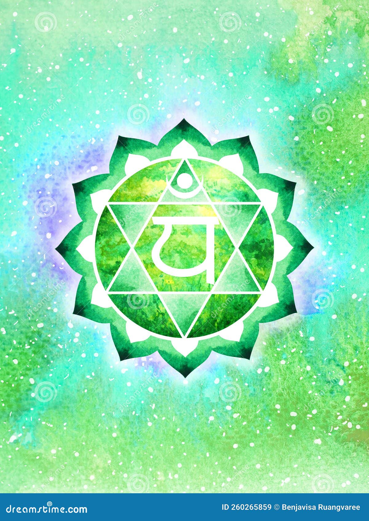 Anahata Heart Chakra Green Color Logo Symbol Icon Reiki Mind Spiritual