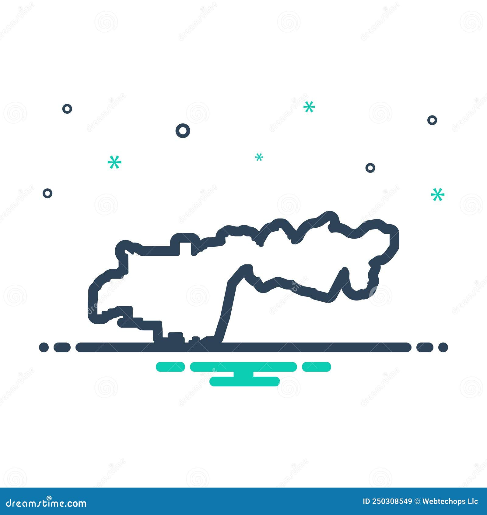 Anaheim Map Shape Vector Infographics Template | CartoonDealer.com ...