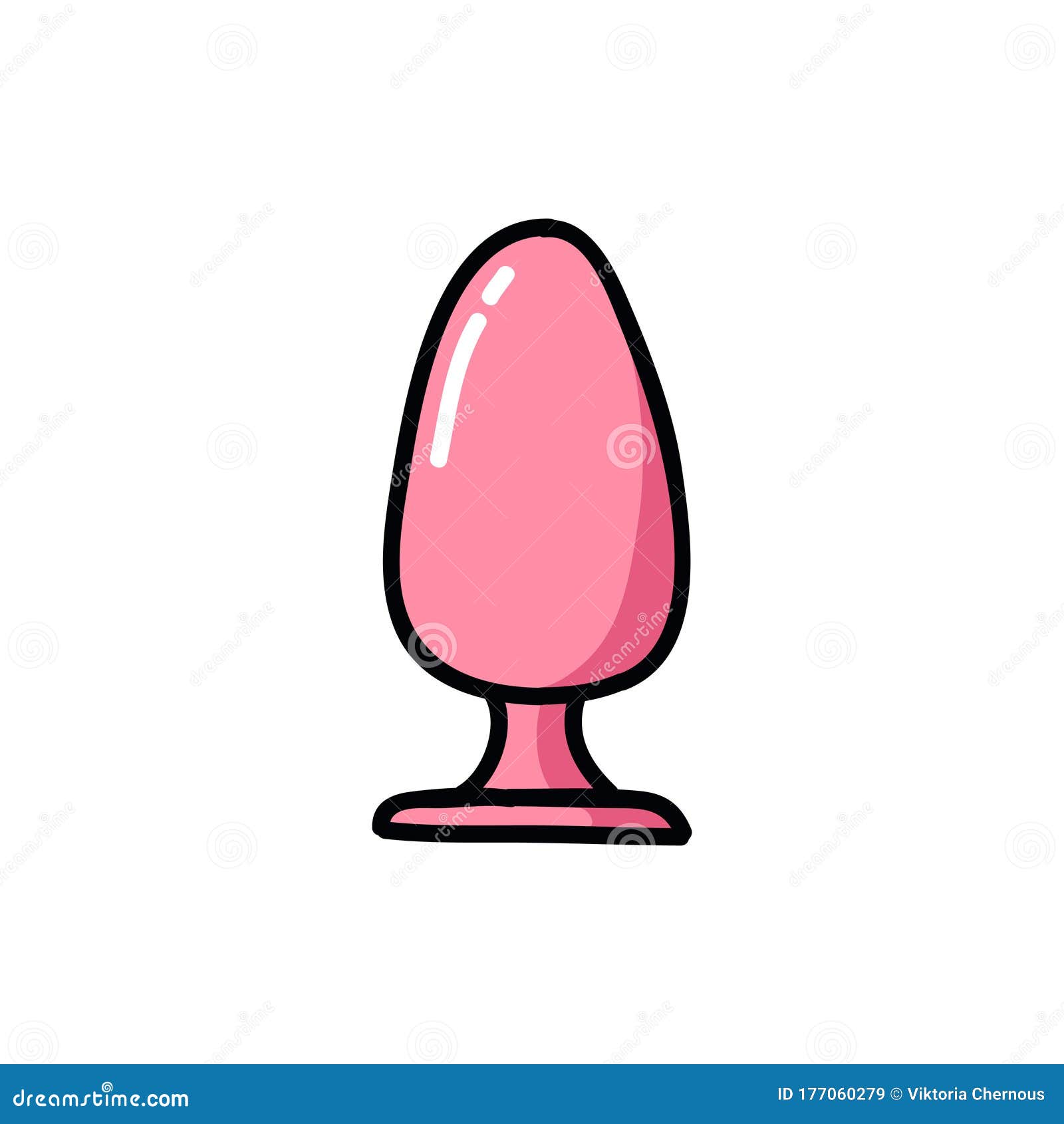 Anal Plug Doodle Icon Illustration Stock Illustration Illustration