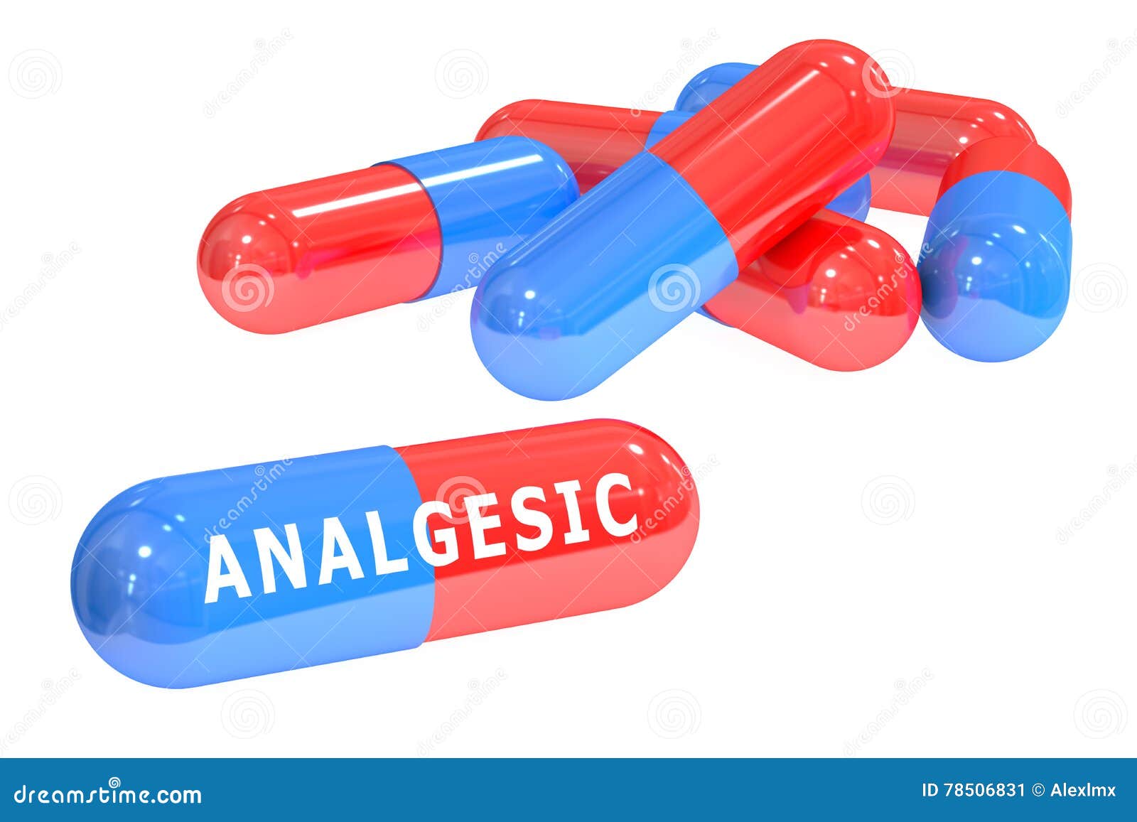 Analgesic Pills 3D Rendering Stock Illustration - Illustration of pain ...