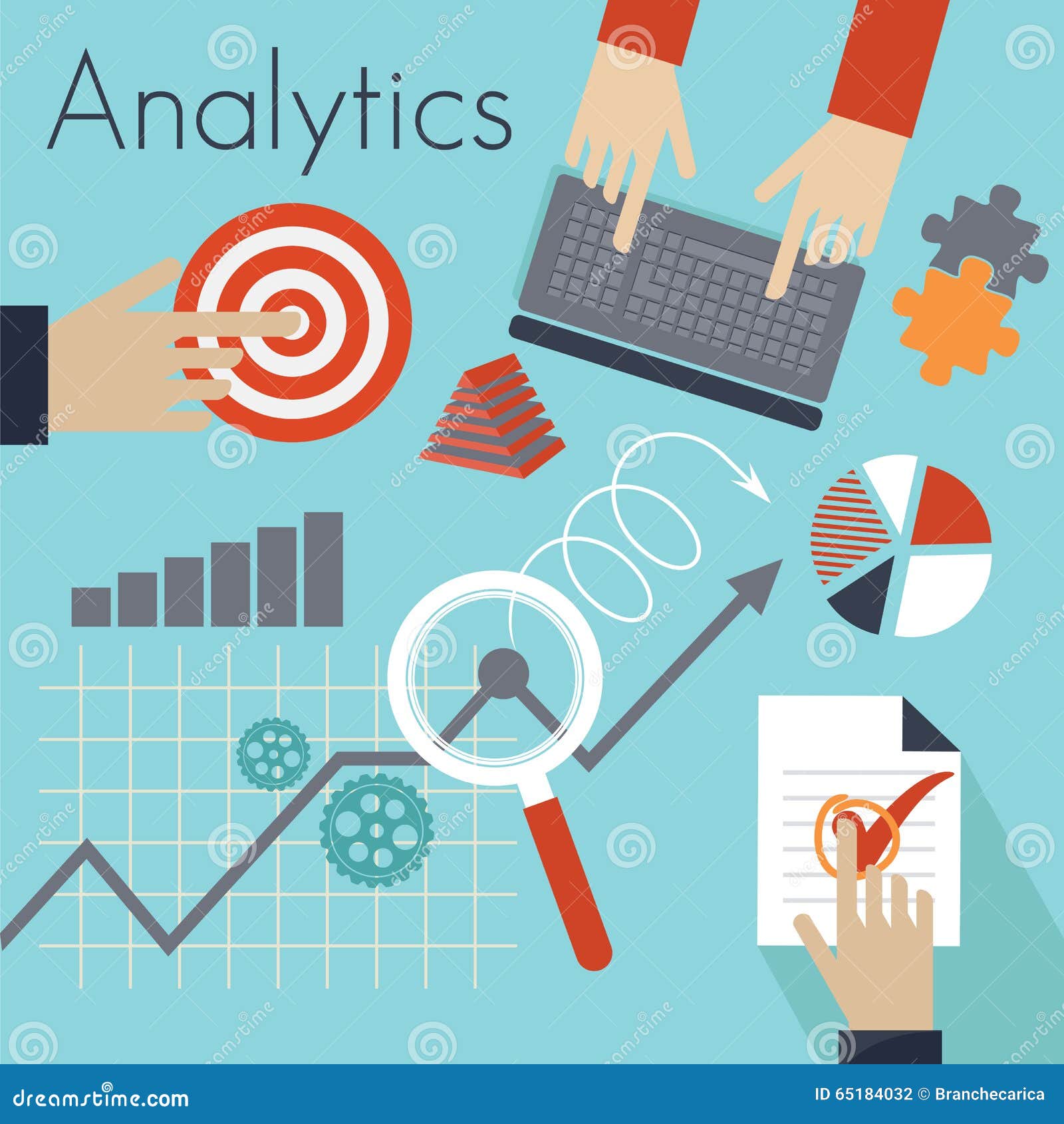 Analitics illustration stock vector. Illustration of blogging - 65184032