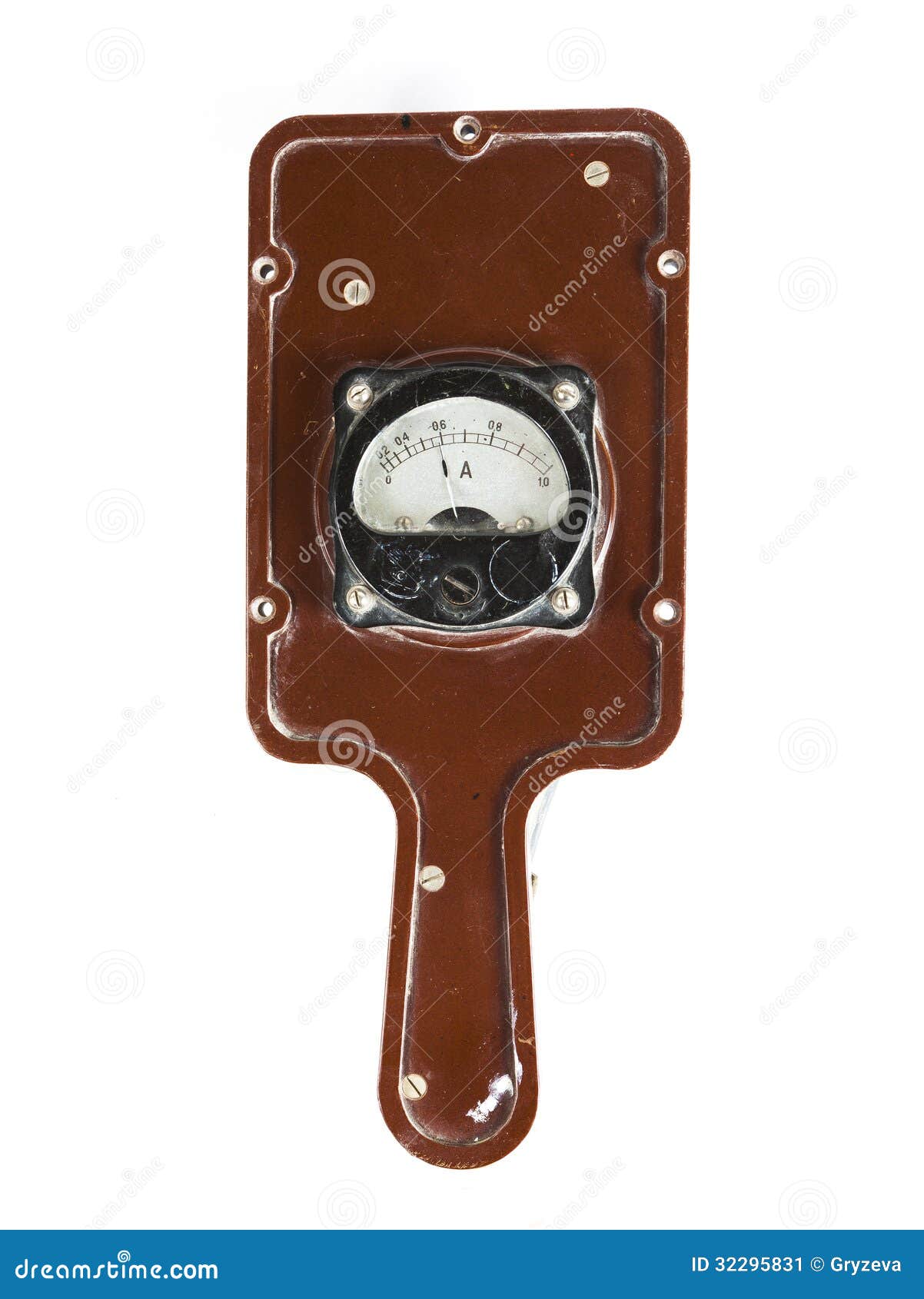 Analog Ammeter Isolated on White Background Stock Image - Image of ...