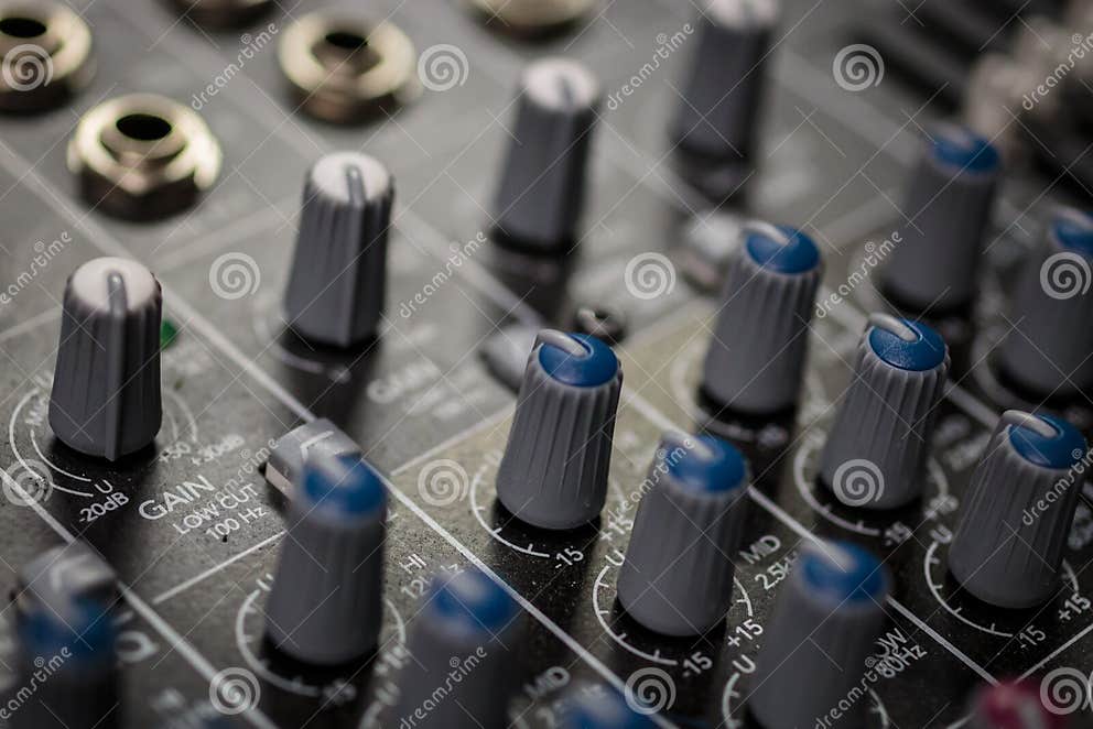Professional Analog Audio EQ Dials Controller Stock Image - Image of ...