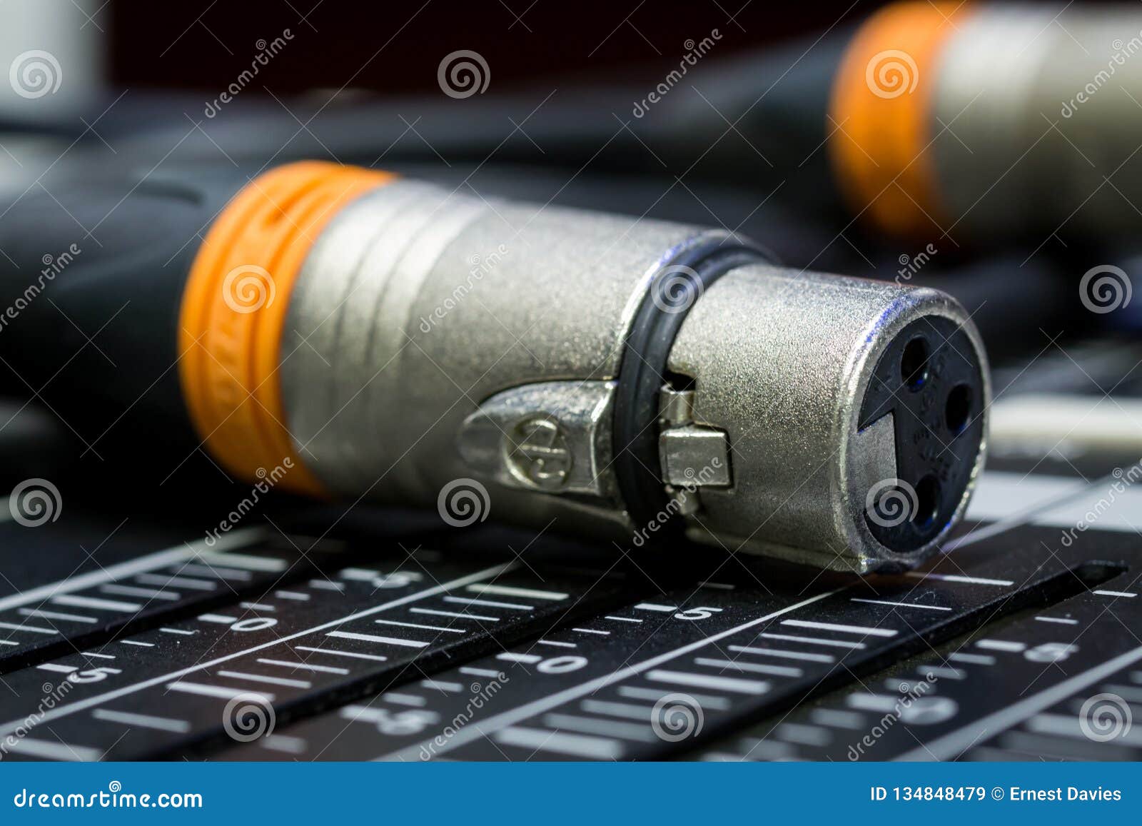 Analog Audio Instrument Lead Connector Stock Image - Image of isolated ...