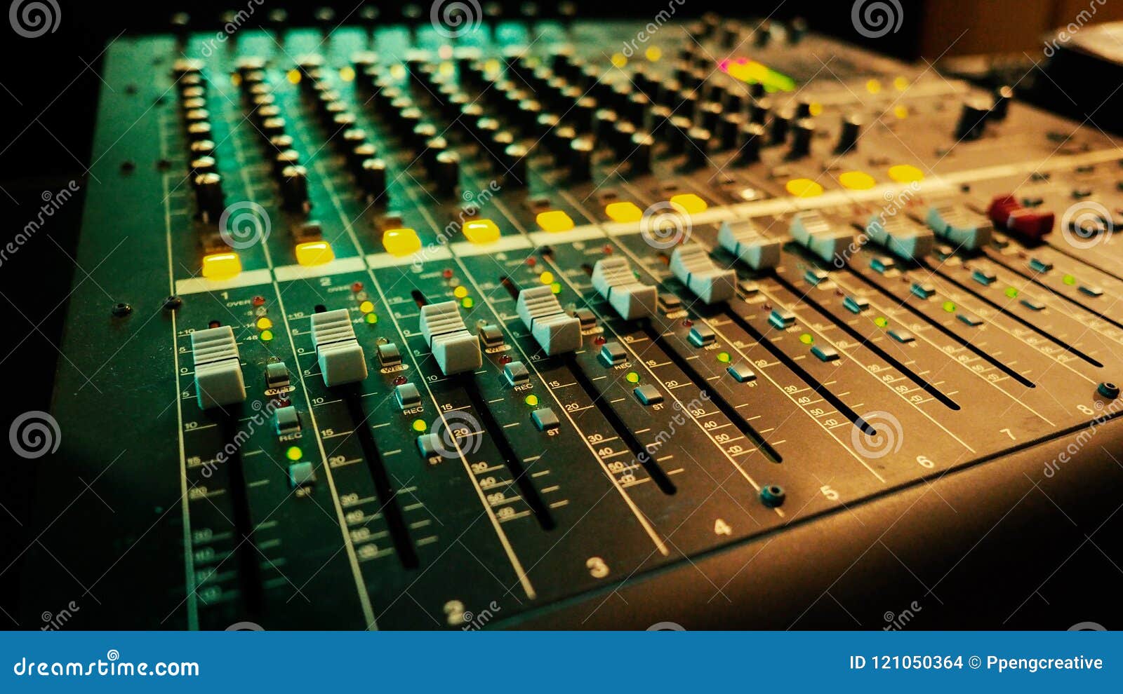 Analog Audio Sound Mixer Controller Panel Stock Photo - Image of ...