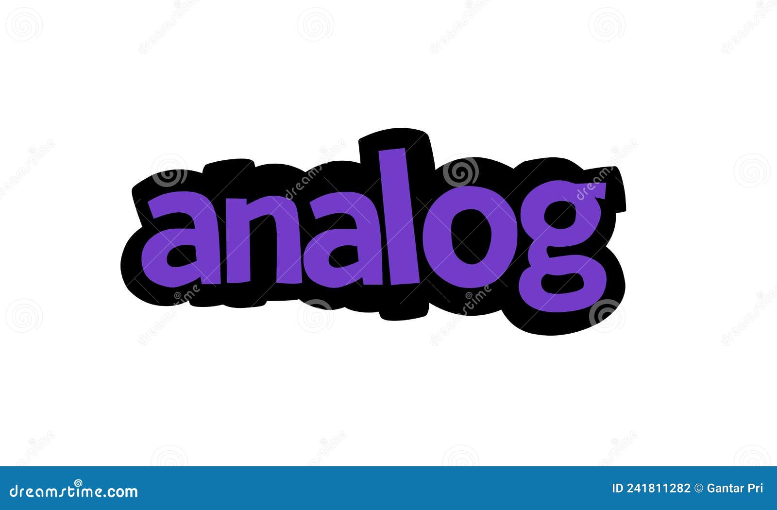 ANALOG Background Writing Vector Design on White Background Stock ... ANALOG Background Writing Vector Design on White Background Stock ...