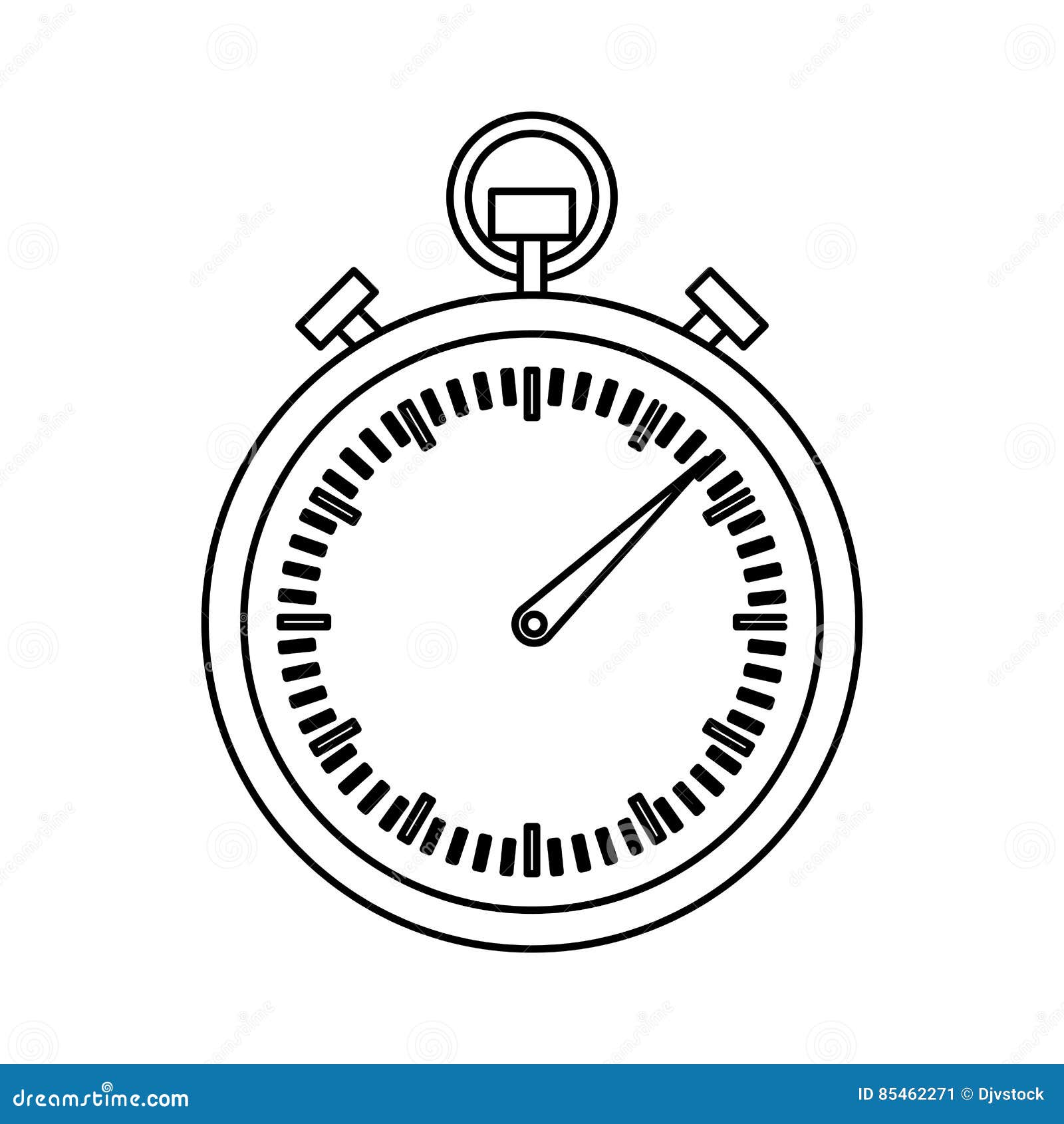 Analog Chronometer Timer Counter Stopwatch Cartoon Vector