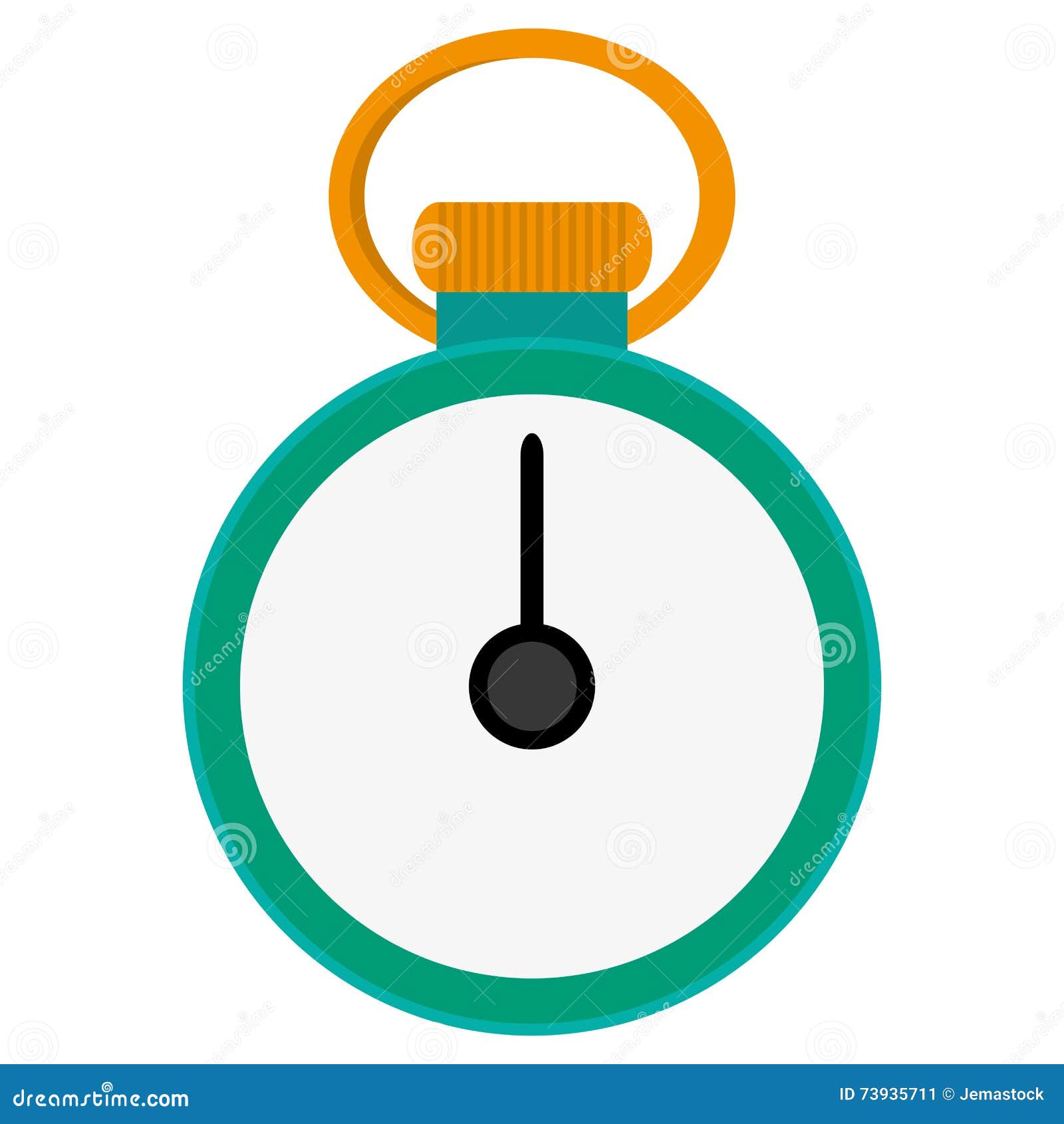 Analog Chronometer Timer Counter Stopwatch Cartoon Vector