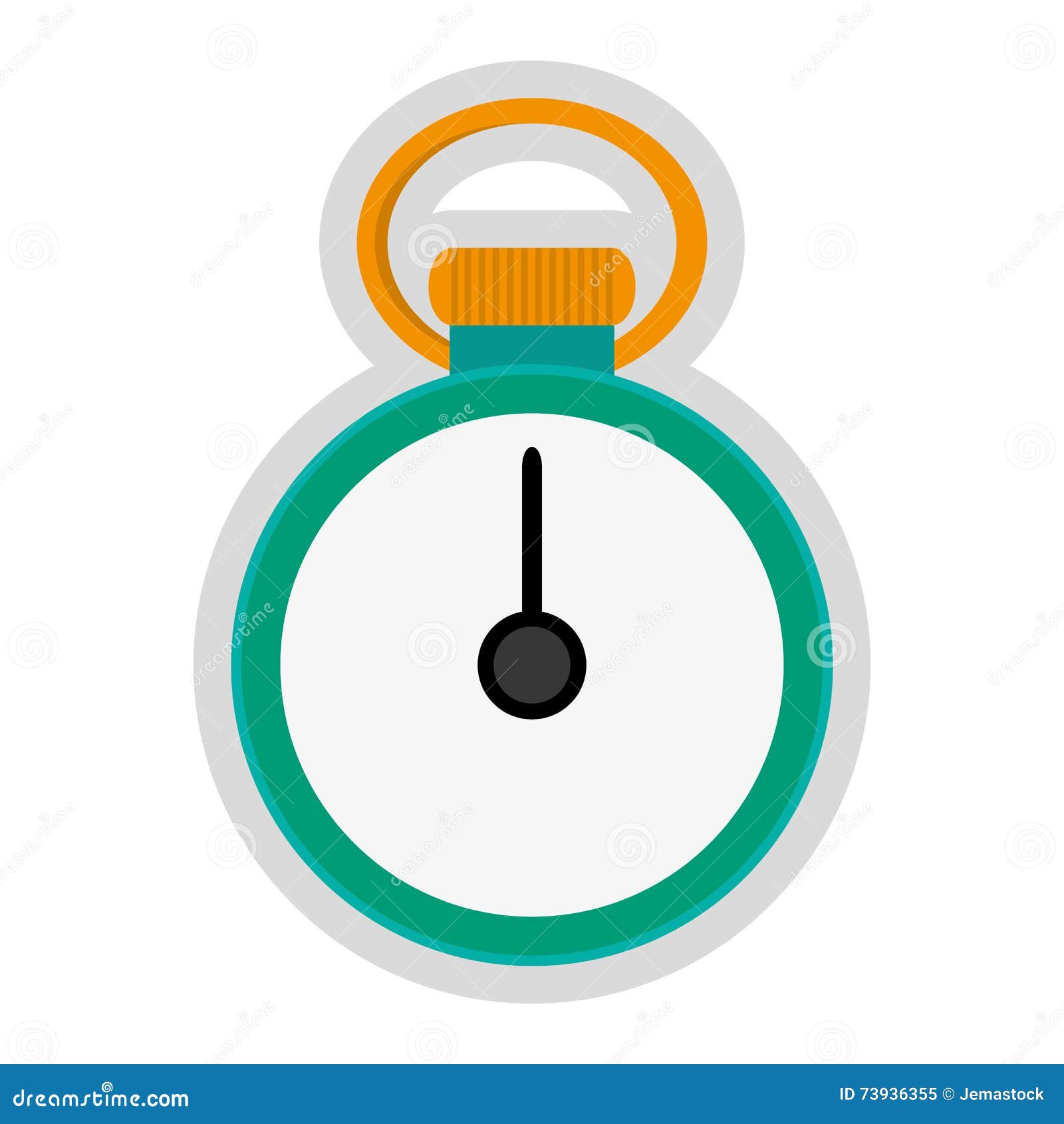 Analog chronometer icon stock illustration. Illustration of flat - 73936355