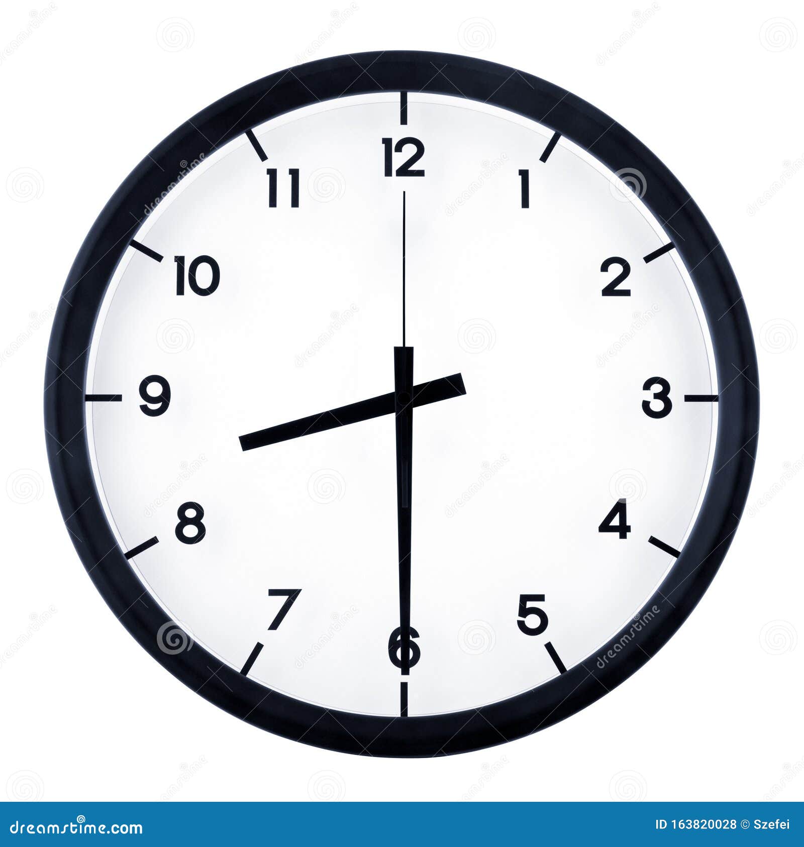 Analog clock isolated stock photo. Image of stick, clock - 163820028